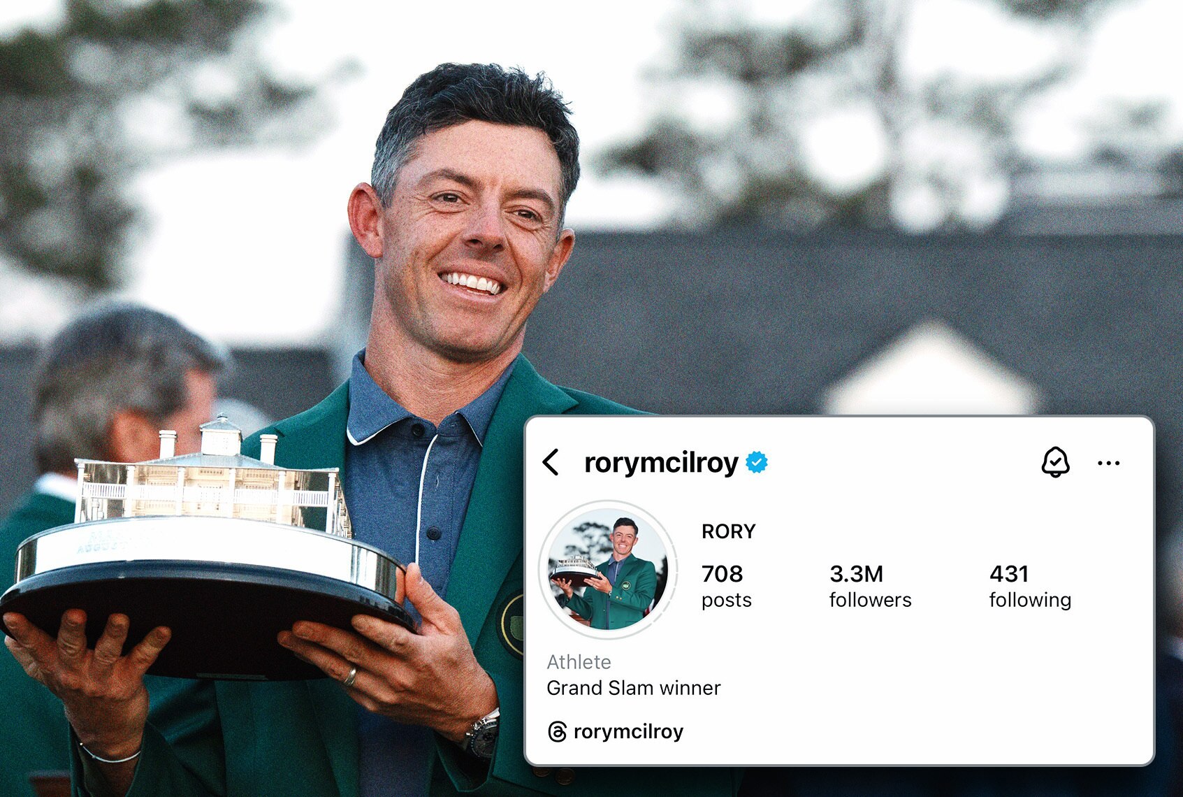 Rory McIlroy Changes Instagram Bio to 'Grand Slam Winner' After 2025 Masters Victory