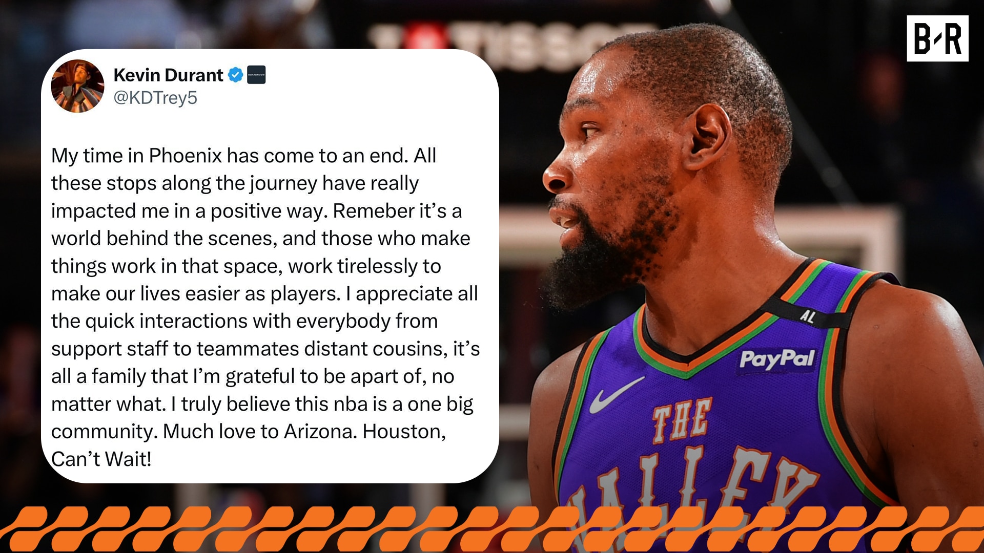 Kevin Durant Shows Love to Suns After Rockets Trade, Says Every Stop ...