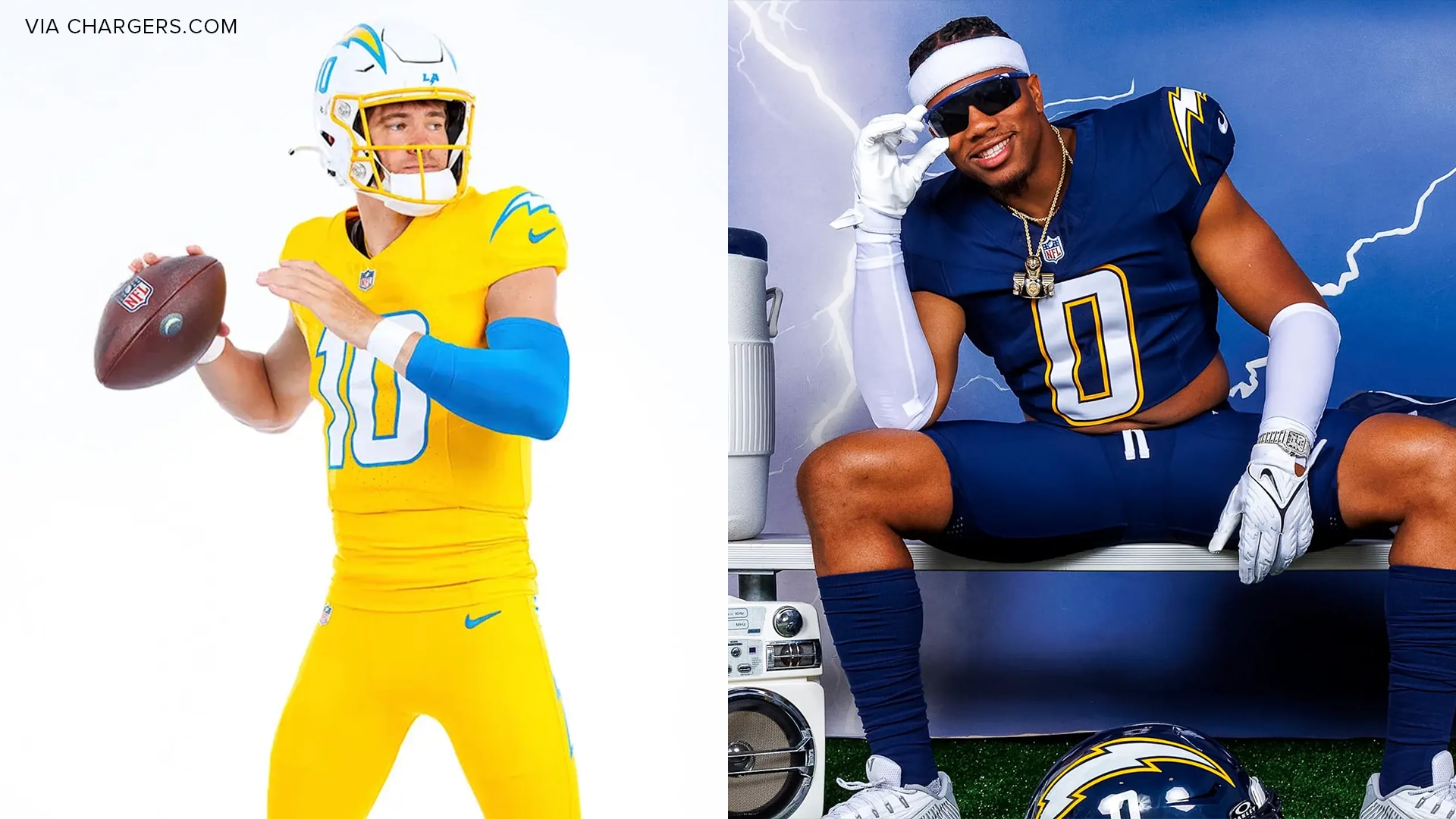 Chargers Unveil New Gold, Navy Alternate Uniforms for 2025 NFL Season in Video, Photo