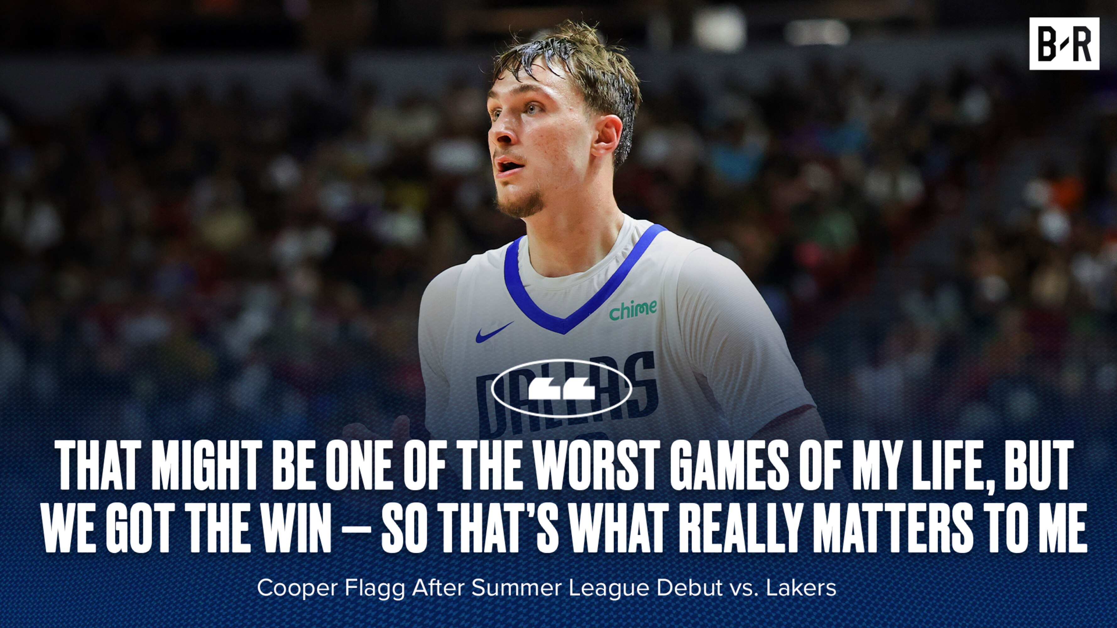 Mavs' Cooper Flagg Calls NBA Summer League Debut '1 of the Worst Games of My Life'