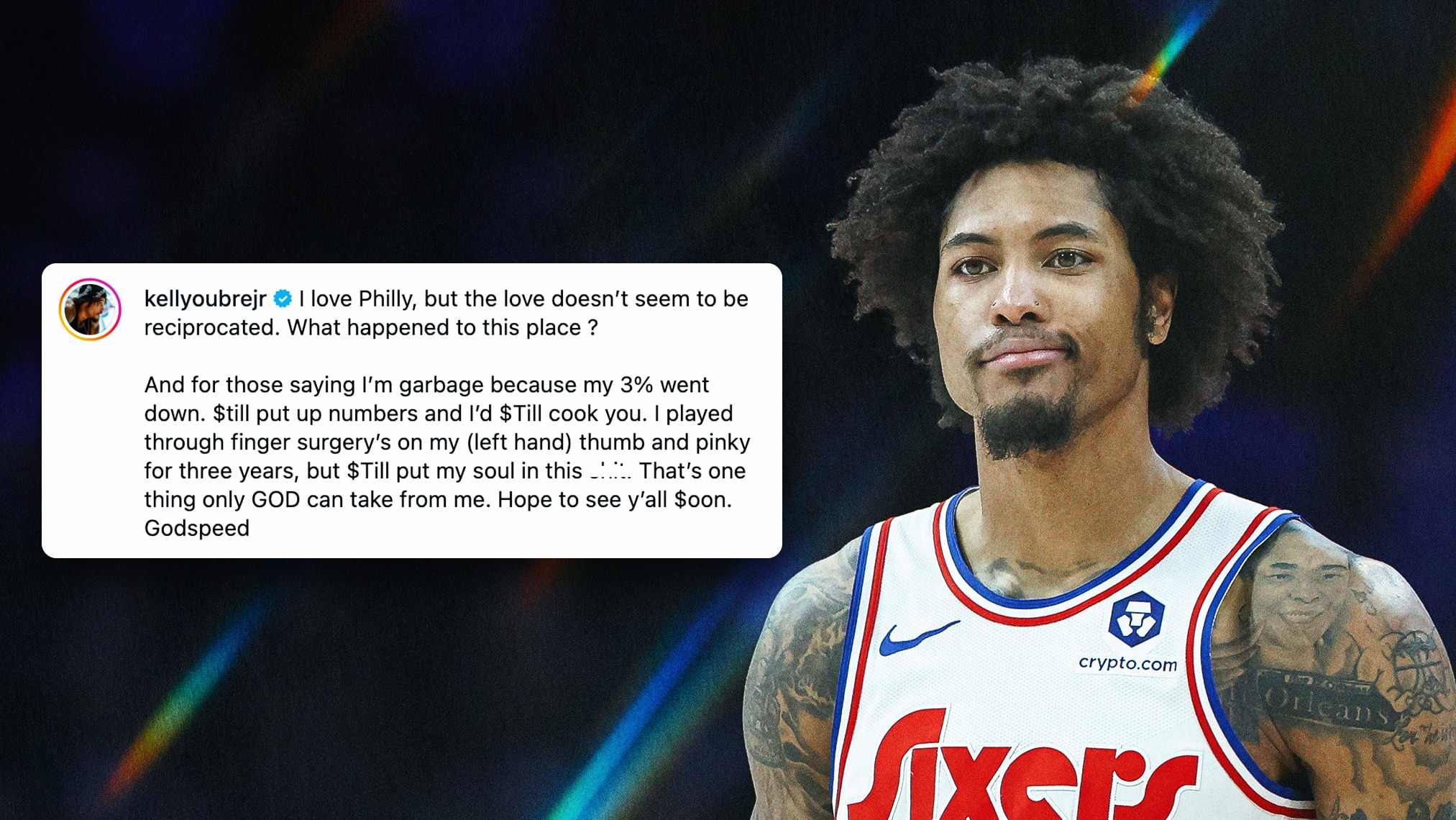 Kelly Oubre Jr. Says He Doesn't Feel 'Love' from 76ers Fans amid NBA ...