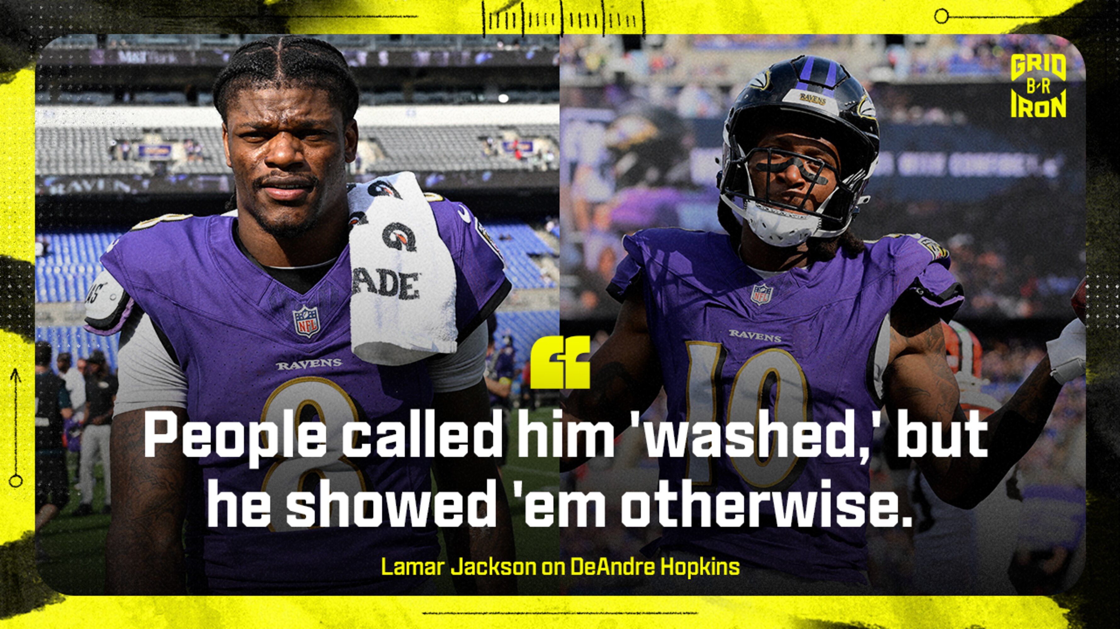 Lamar Jackson Hypes Hopkins, Says Ravens WR Is Proving He's Not 'Washed'