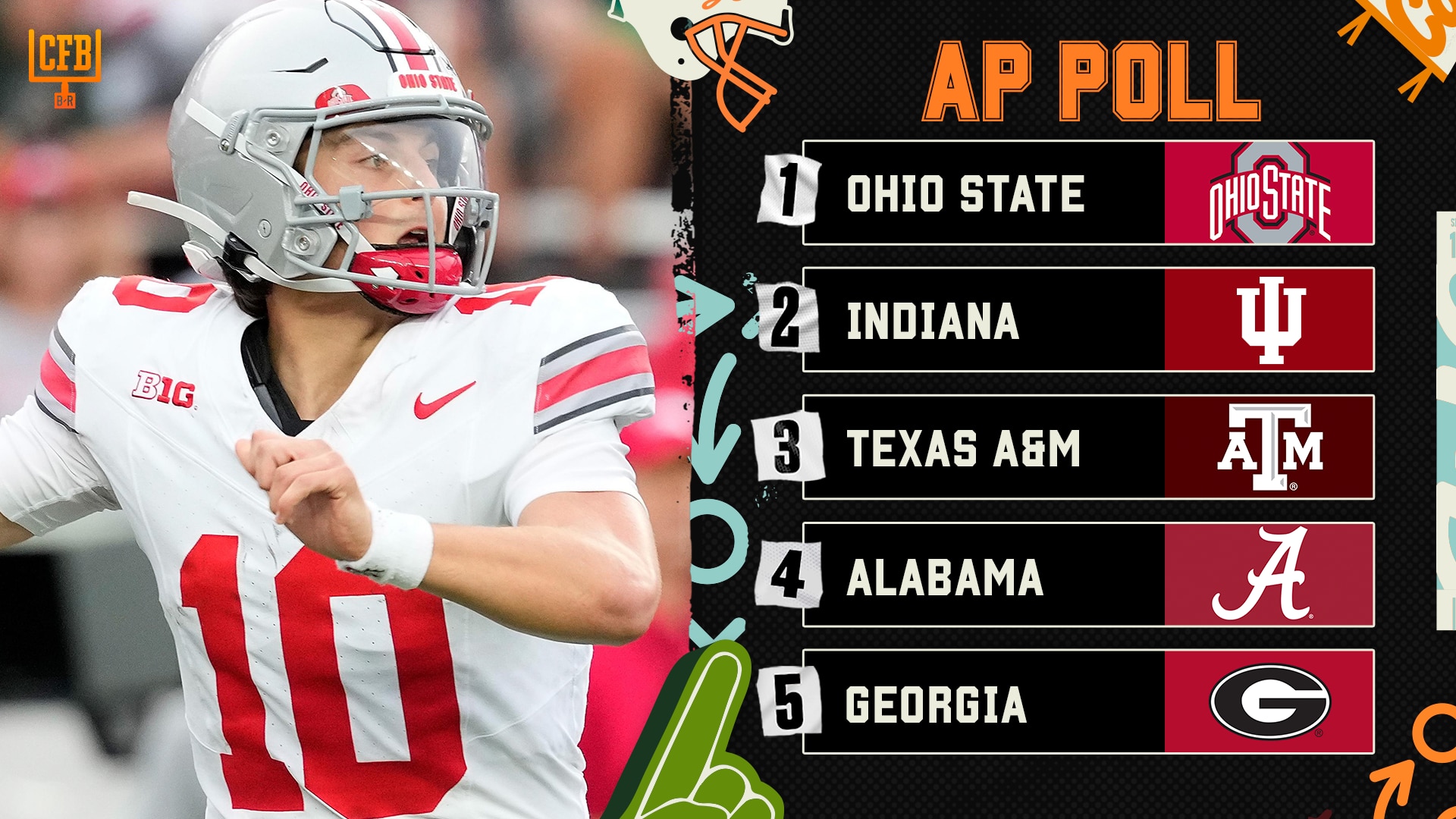 AP College Football Poll 2025 Week 9 Rankings Released with Top Risers ...