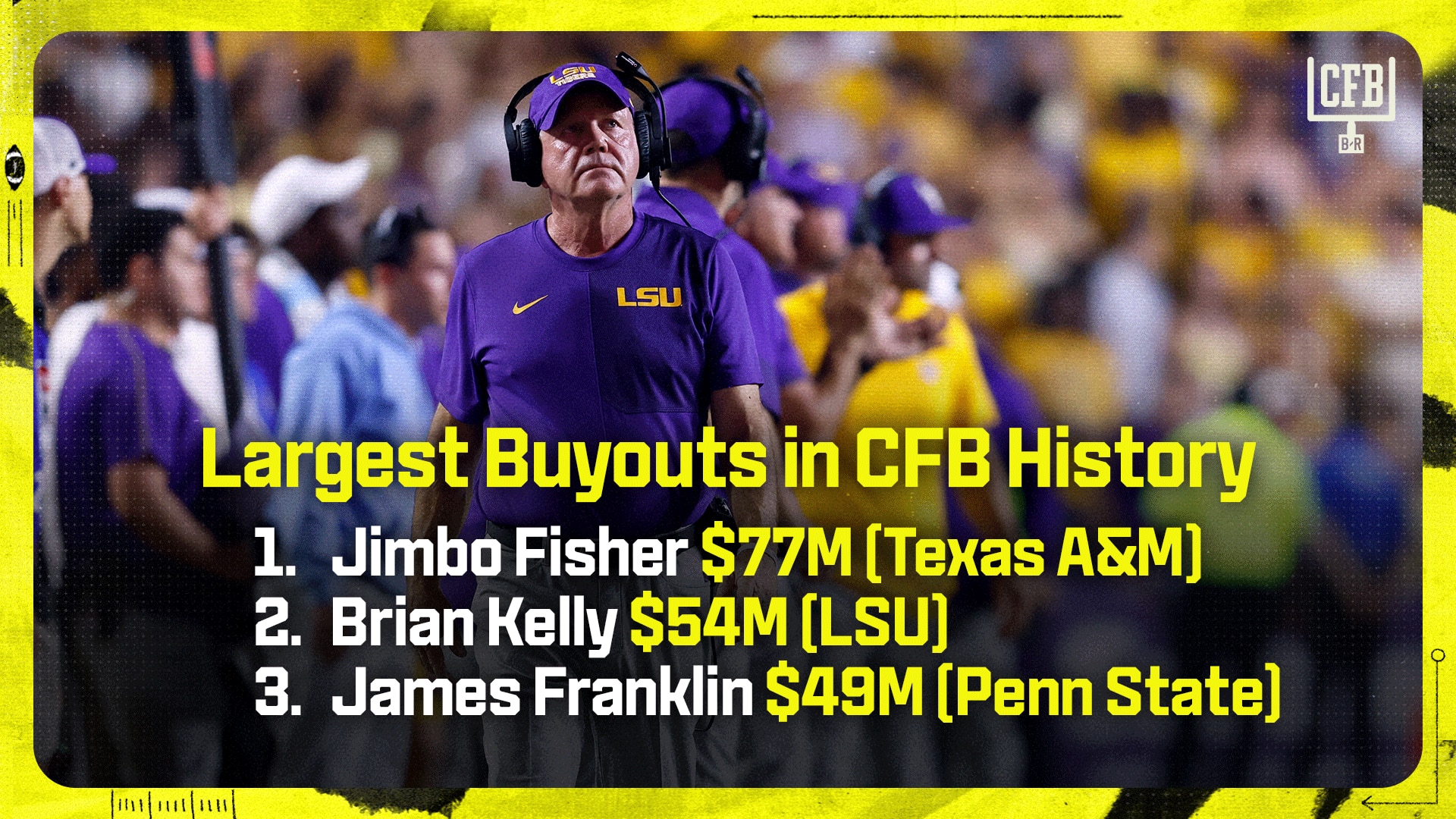 Brian Kelly Fired as LSU HC Amid $54M Contract Buyout Buzz, Tigers Have ...
