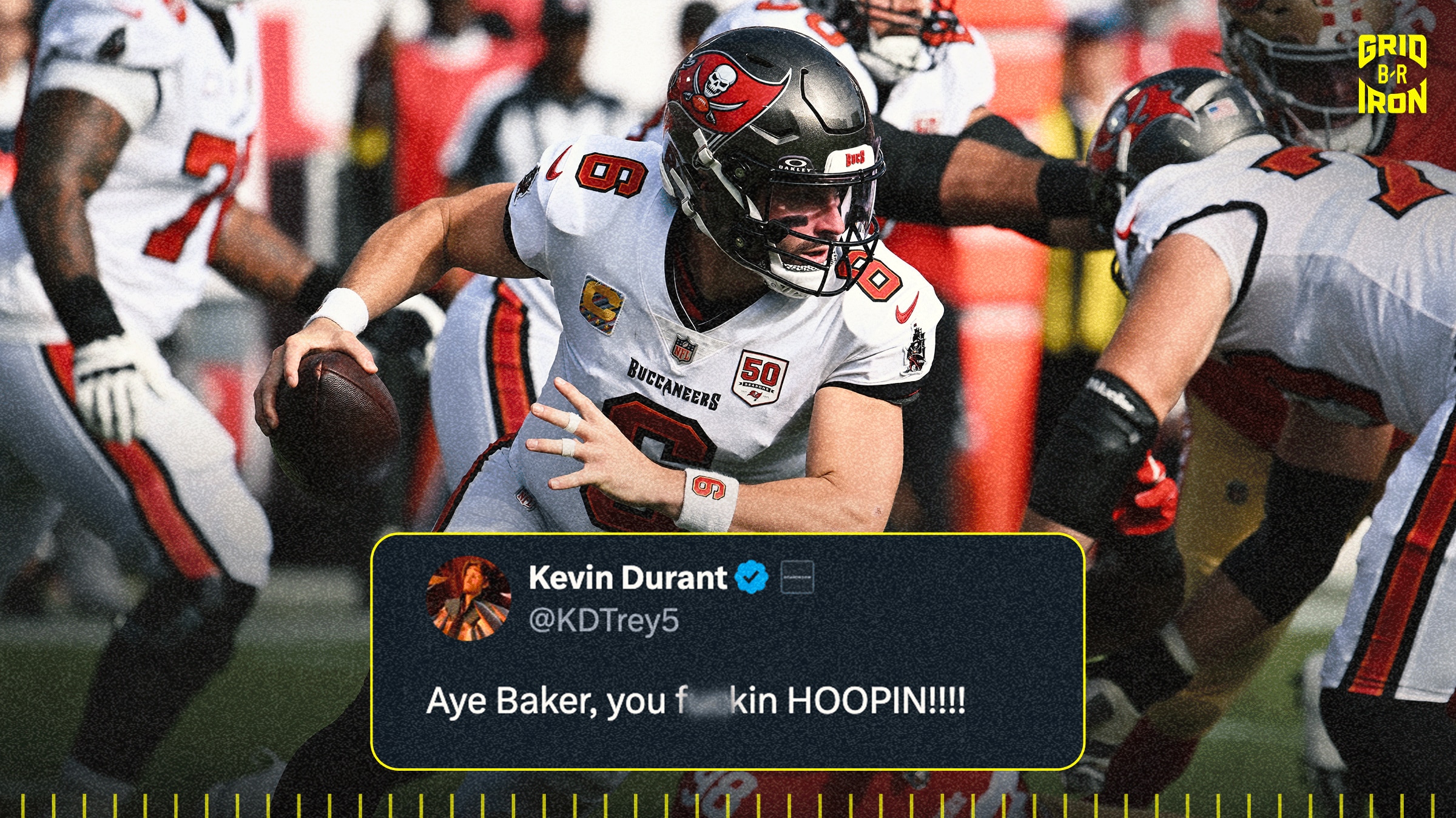 Kevin Durant Says Baker Mayfield Is 'F--kin Hoopin' After TD Drive for ...