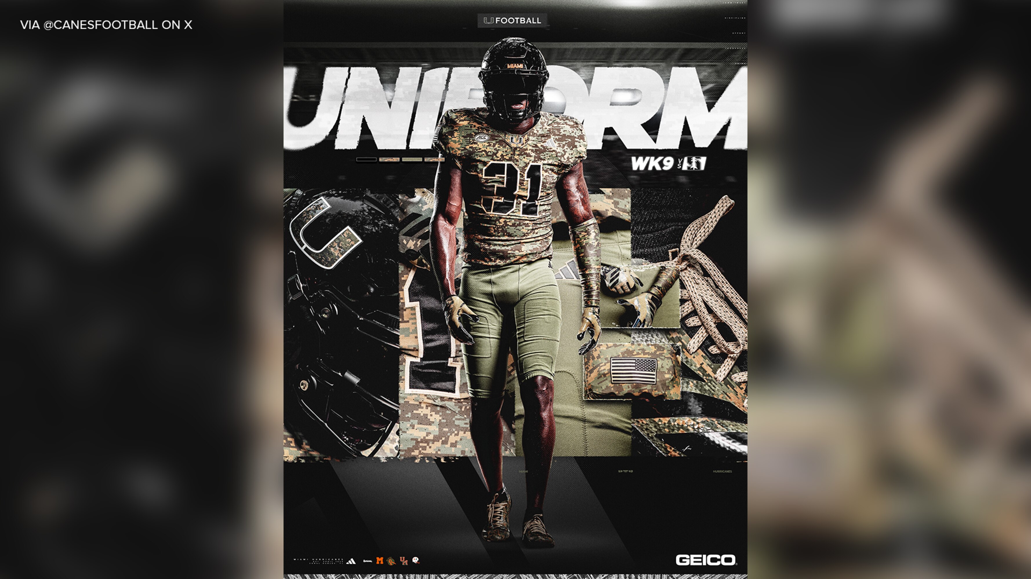 Miami Unveils 'Camo Mode' Jerseys in Photo for 'Military Appreciation ...