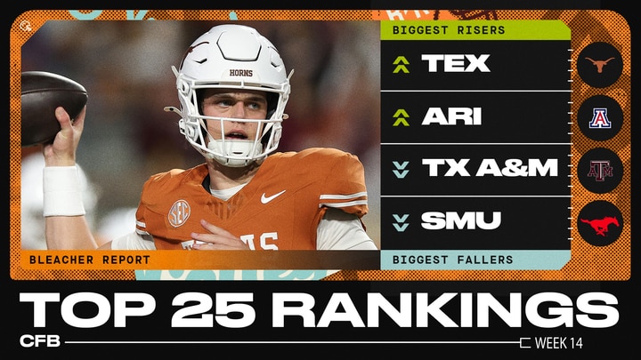 B/R's 2025 College Football Experts Top 25 Rankings After Week 14
