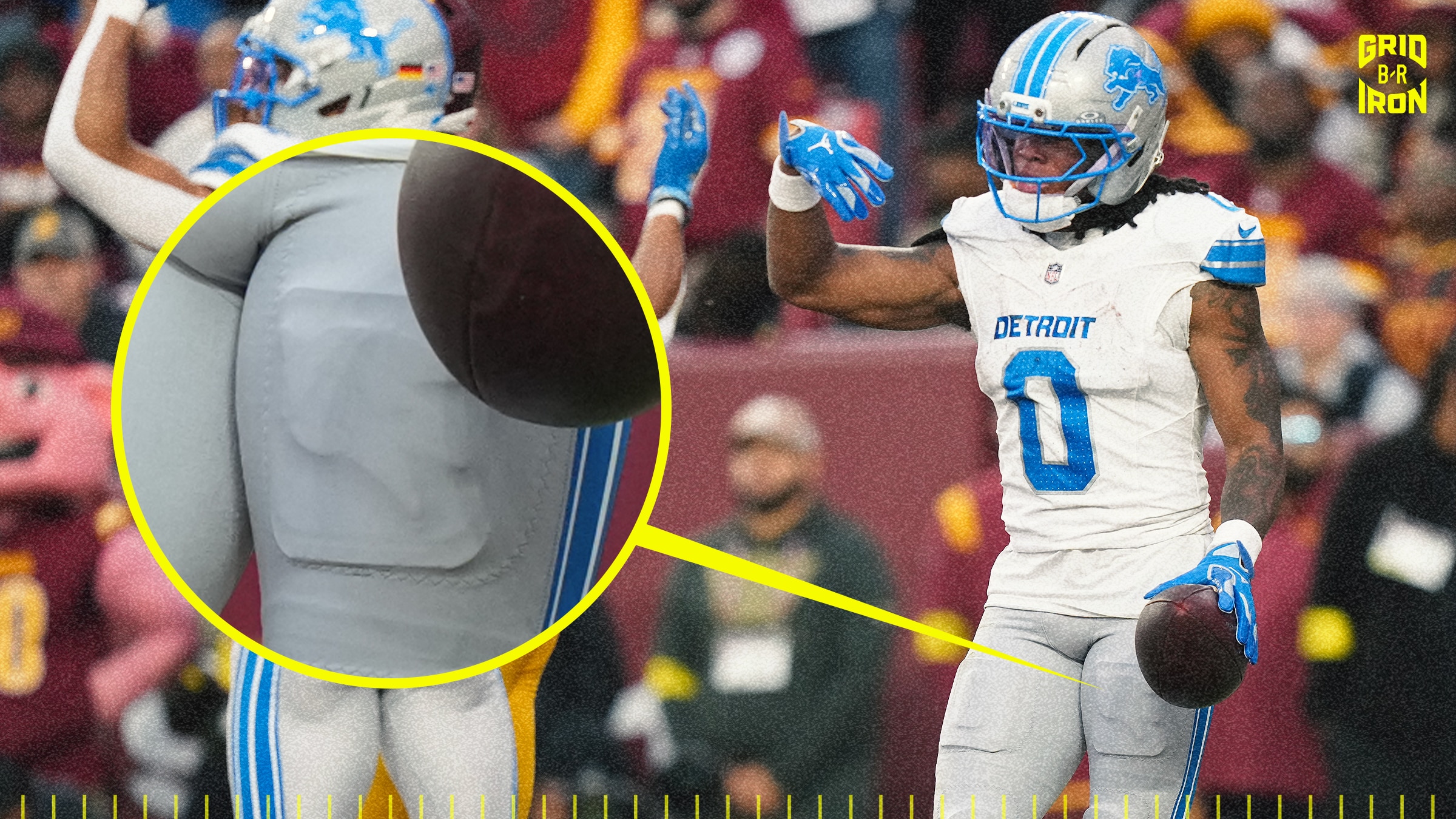 Jahmyr Gibbs Wears Custom 'Sonic' Thigh Pads in Lions' Win vs. Commanders