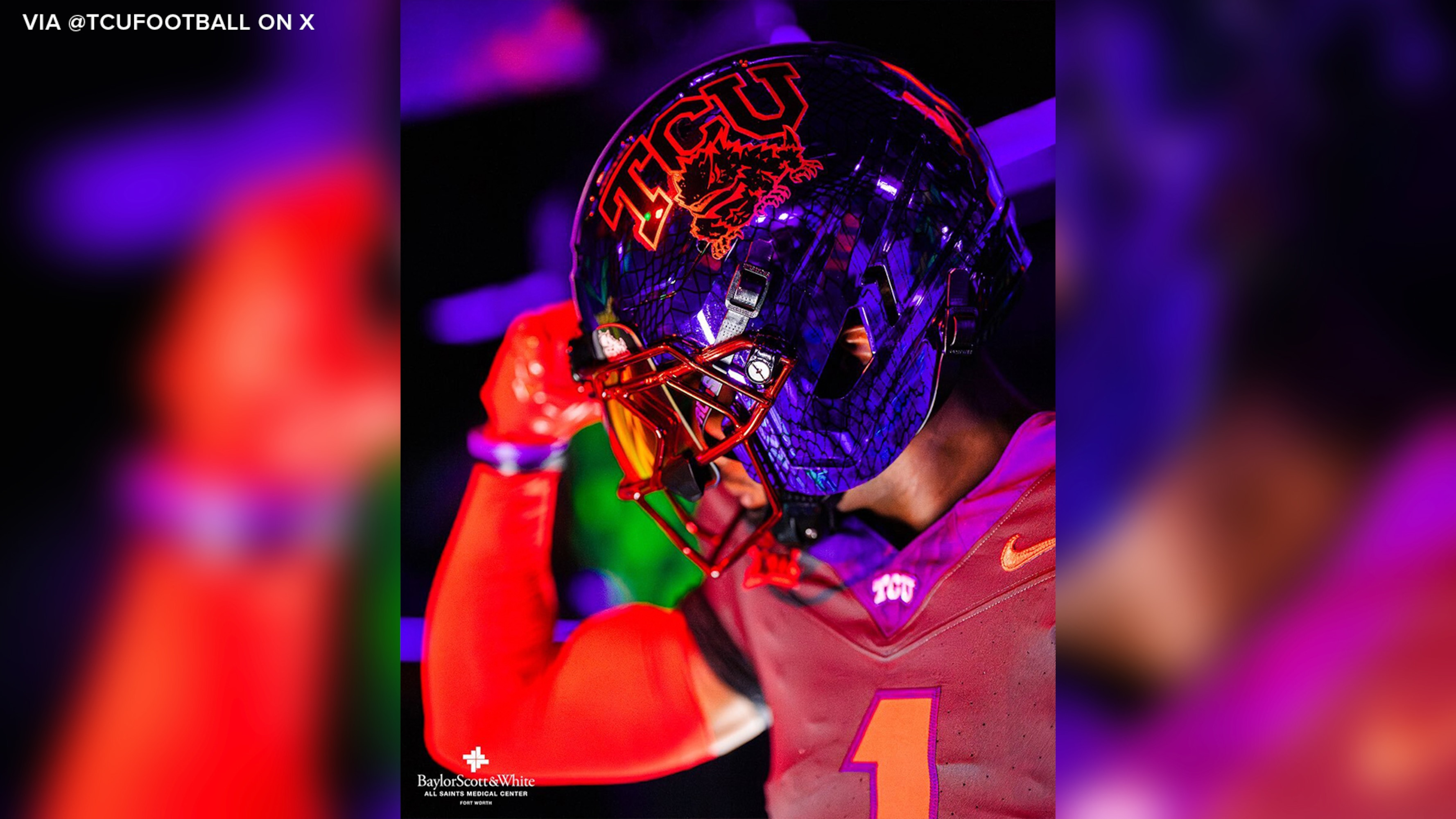 TCU Reveals 'Blood Frog' Uniforms with Red Accents for ISU Game in New ...