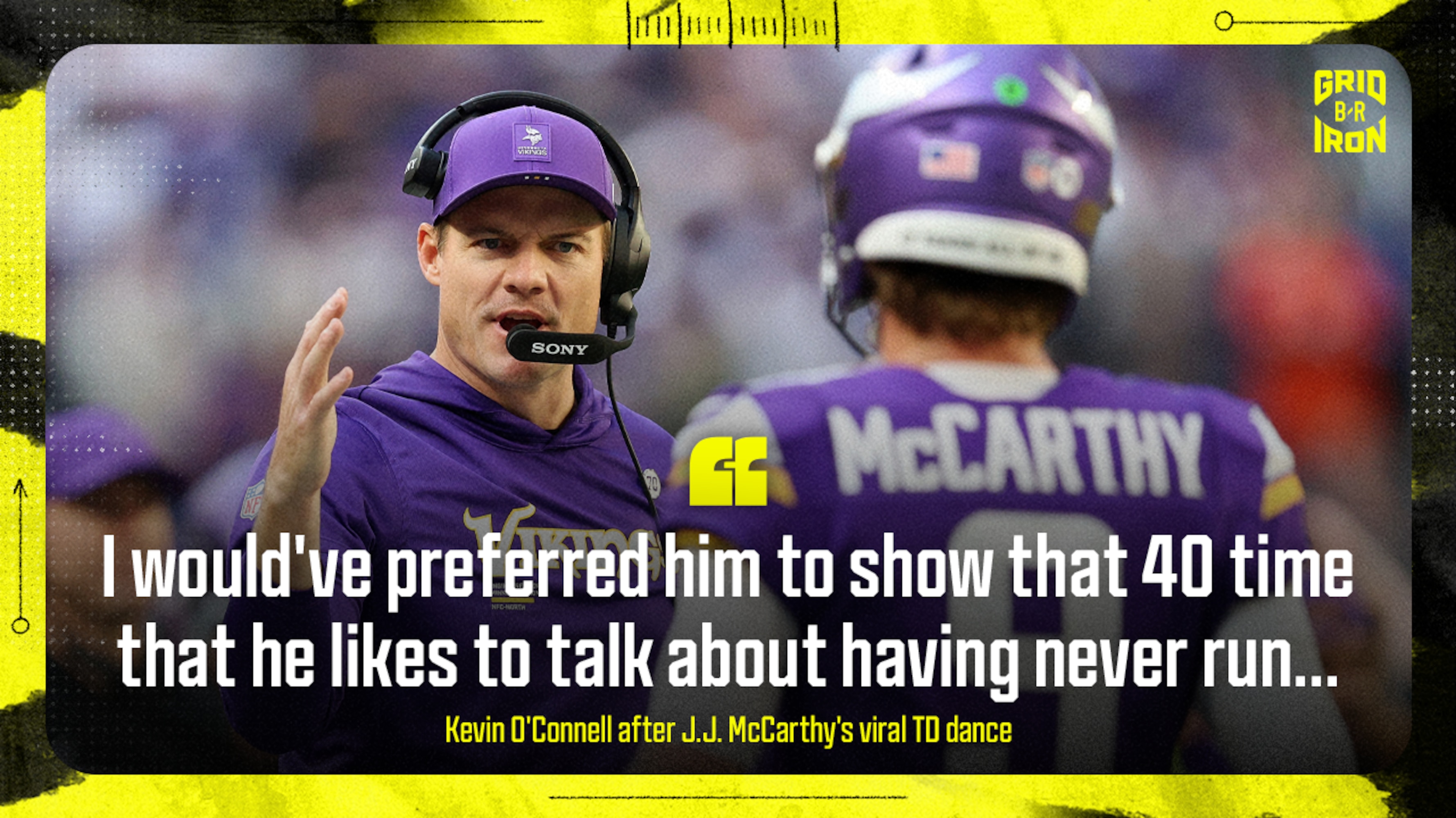J.J. McCarthy 'Was Told Not To Do' Griddy TD Dance, Vikings HC Reacts ...