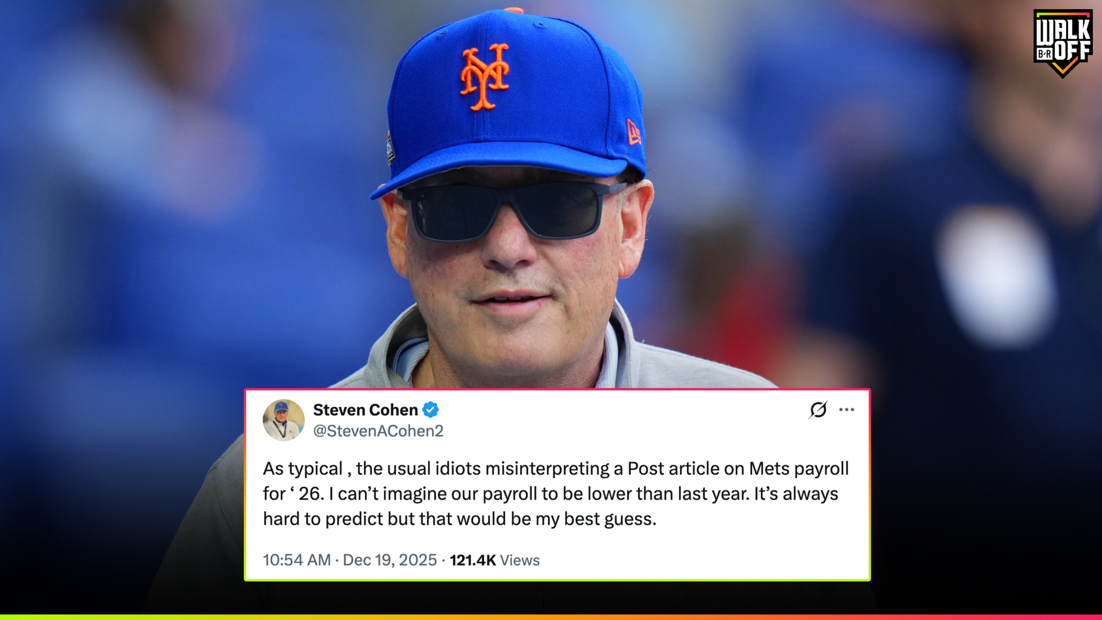 Steve Cohen Calls Out 'Idiots,' Downplays Concerns Mets Will Have Lower ...