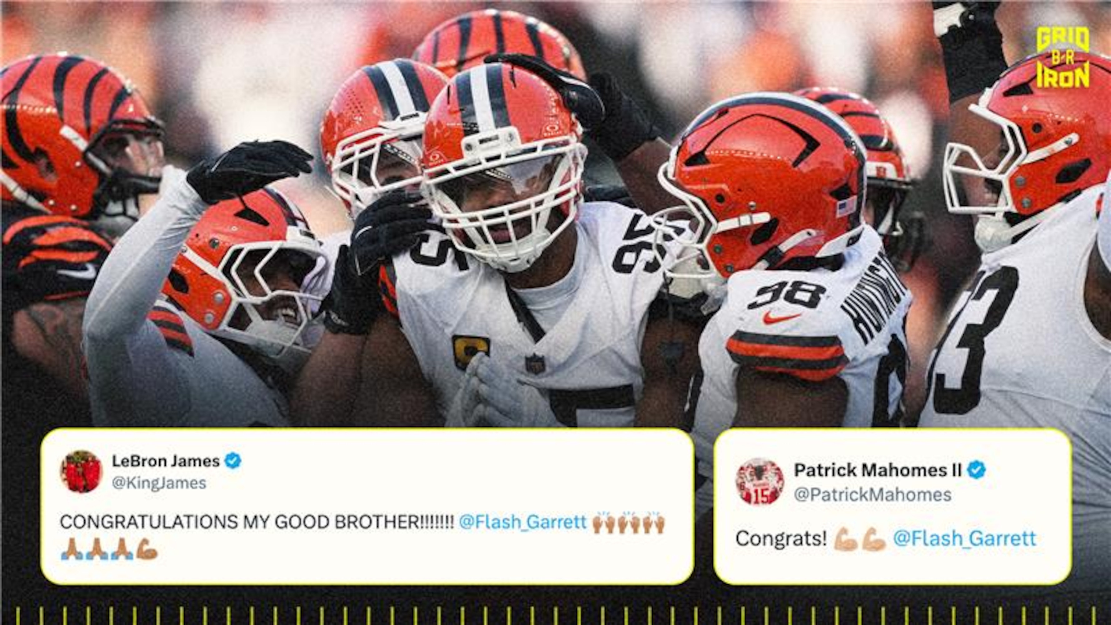 LeBron James, Patrick Mahomes, More Hype Myles Garrett After Breaking ...