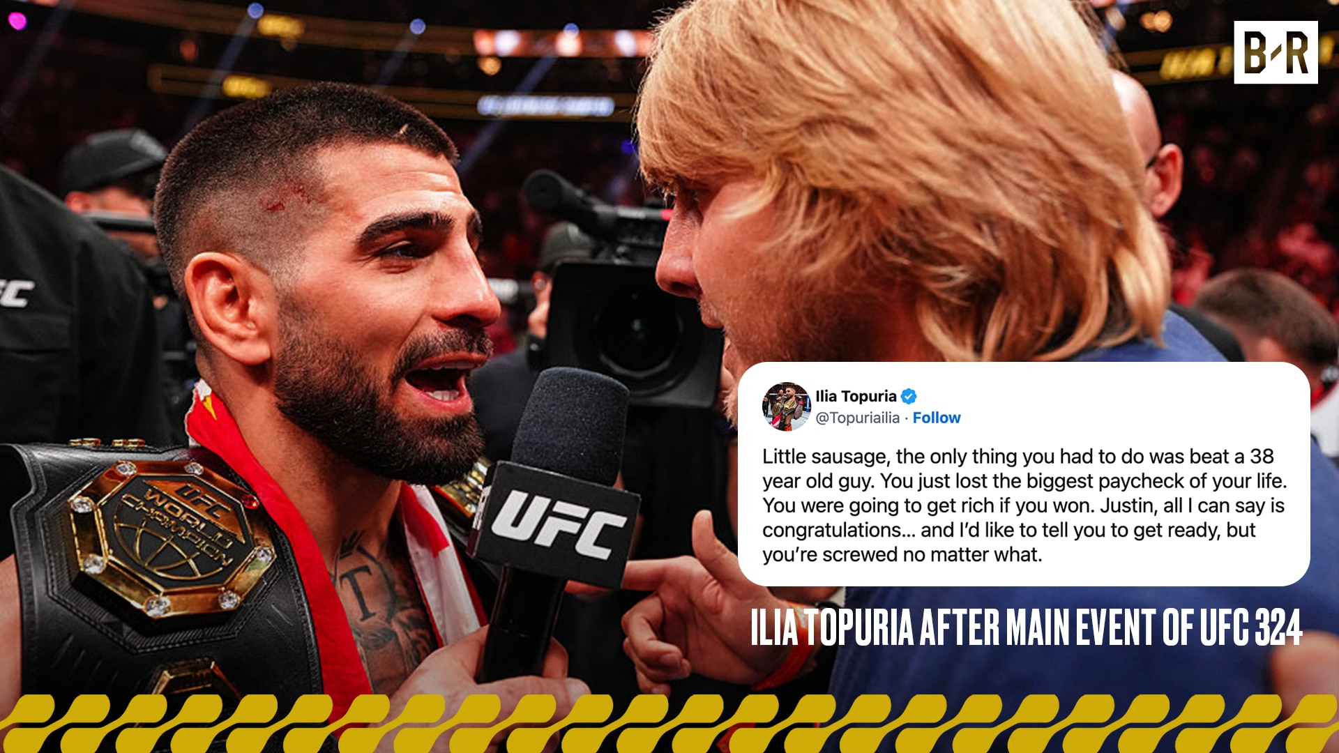 Ilia Topuria Rips 'Little Sausage' Paddy Pimblett, Says Justin Gaethje ...
