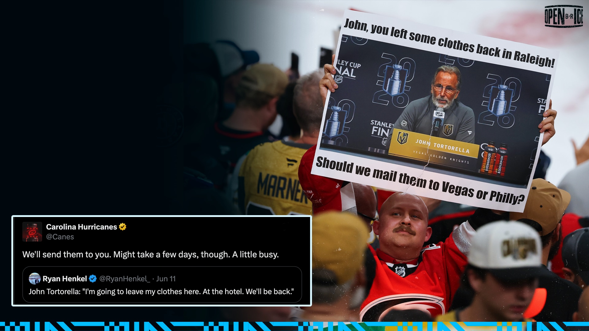 Hurricanes Troll Golden Knights' John Tortorella Over NHL Stanley Cup ...
