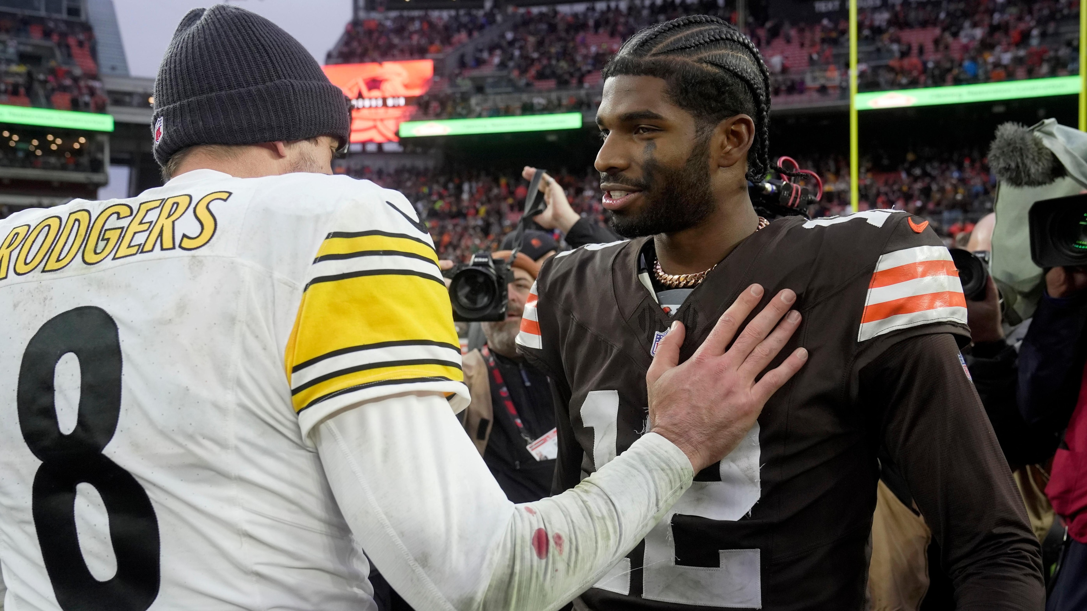 Shedeur Sanders, Aaron Rodgers Talk Heard on Postgame Video After ...