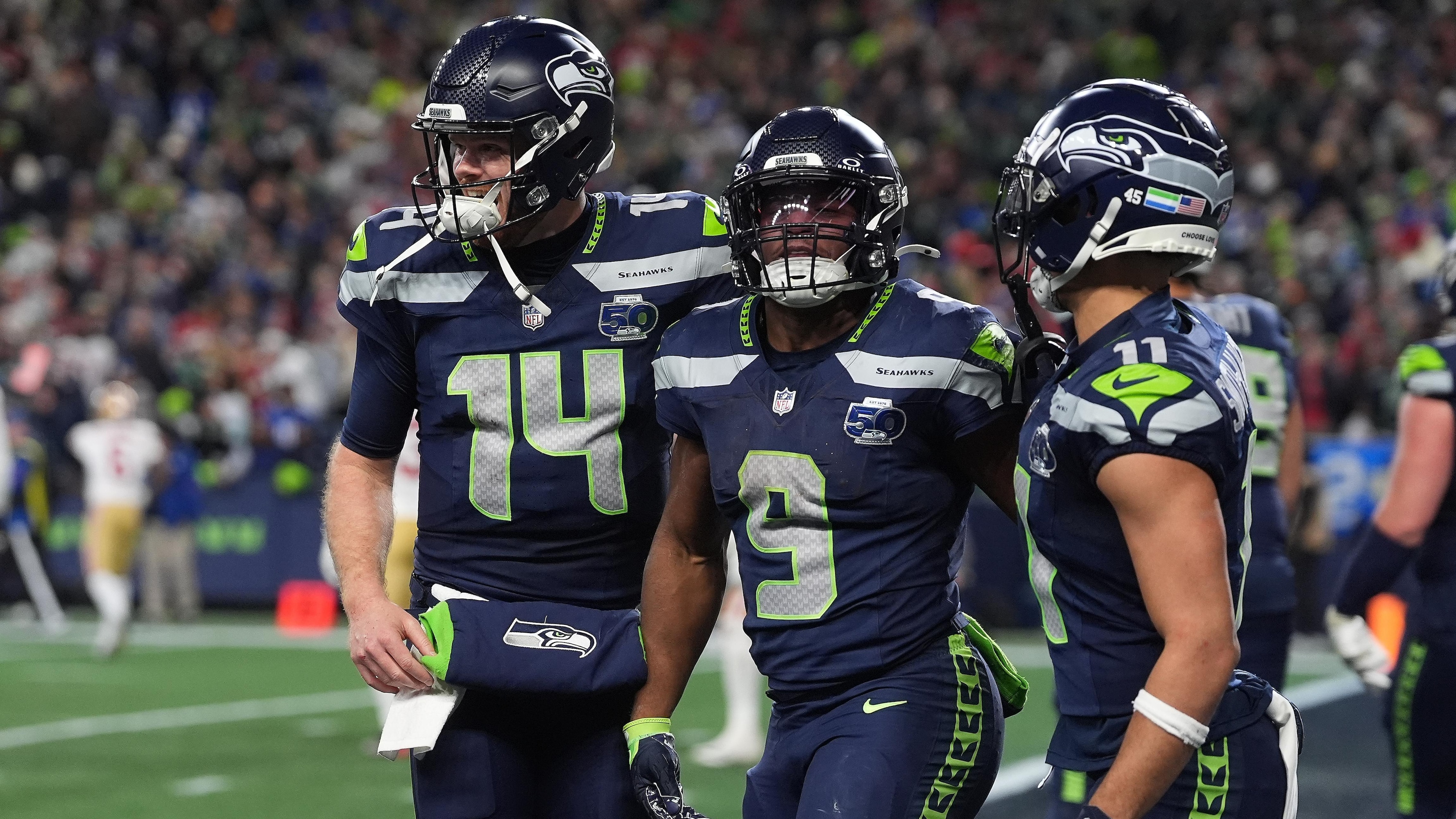Seahawks Reveal Uniforms for NFL Super Bowl 60 with Darnold, JSN Photos ...