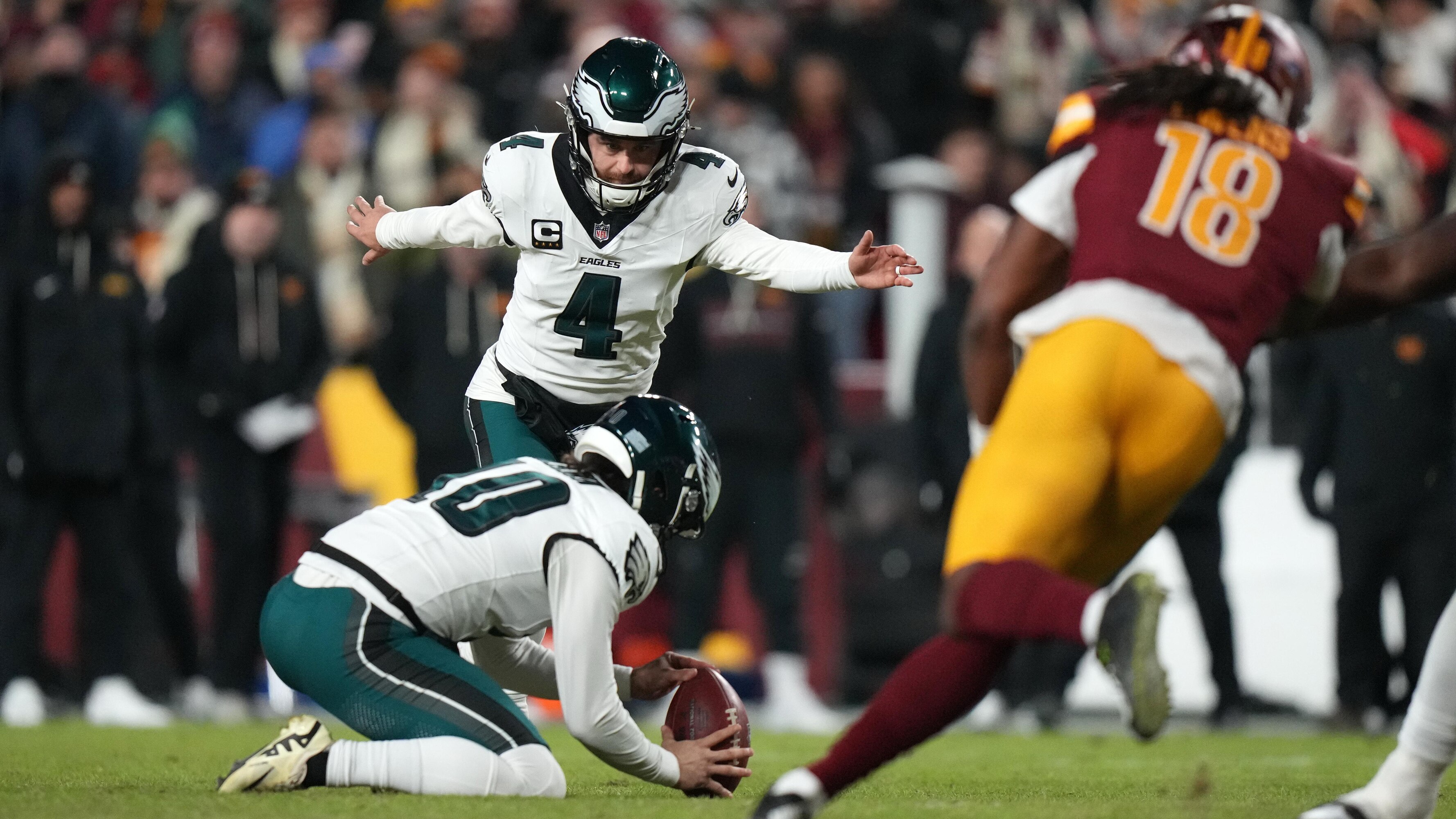 What Jake Elliott Said About Missed FGs in Eagles' Win vs. Commanders ...