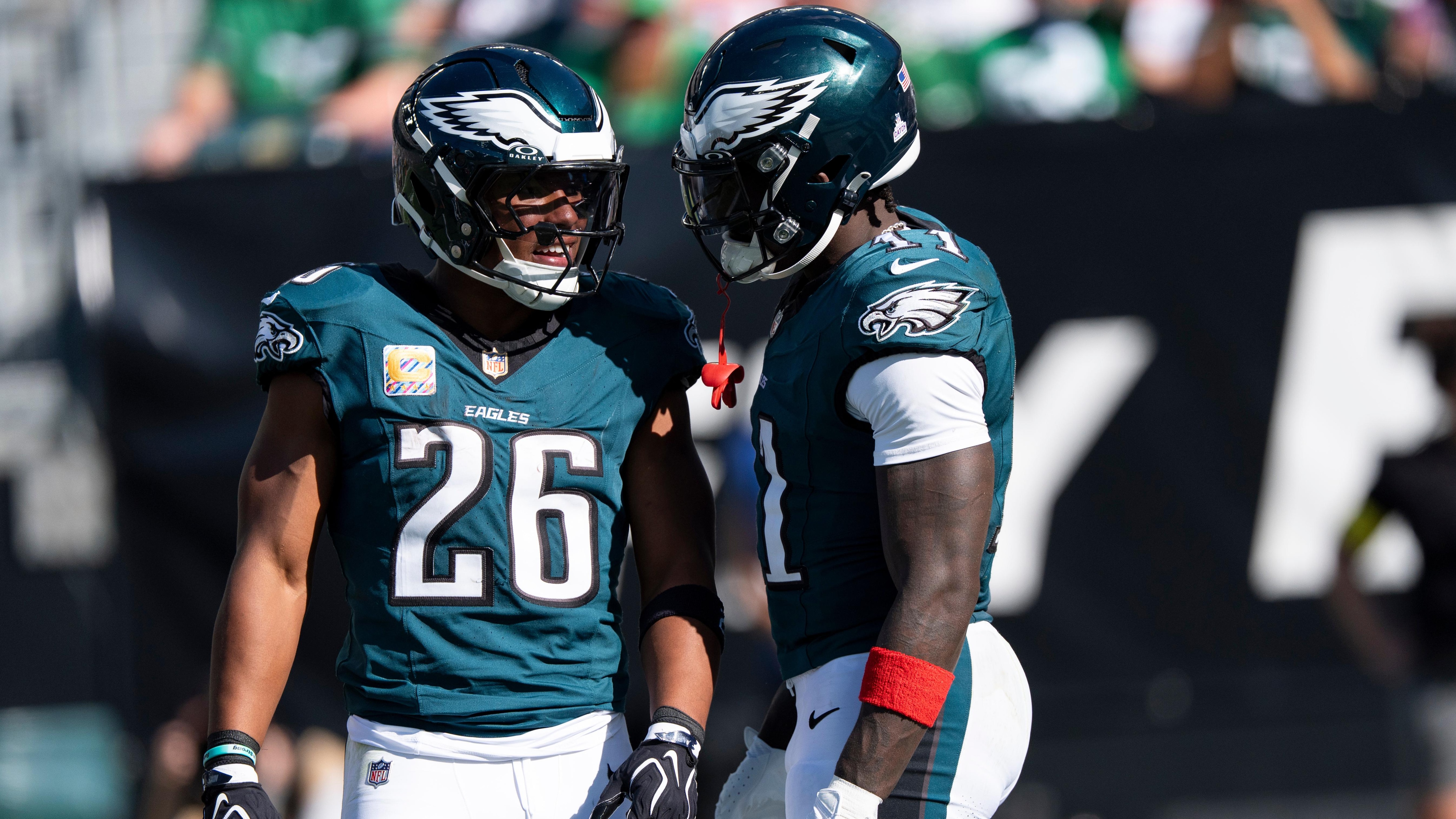 Saquon Barkley Confirms Jalen Hurts, A.J. Brown Meeting, Says 'It Was a Good Thing'