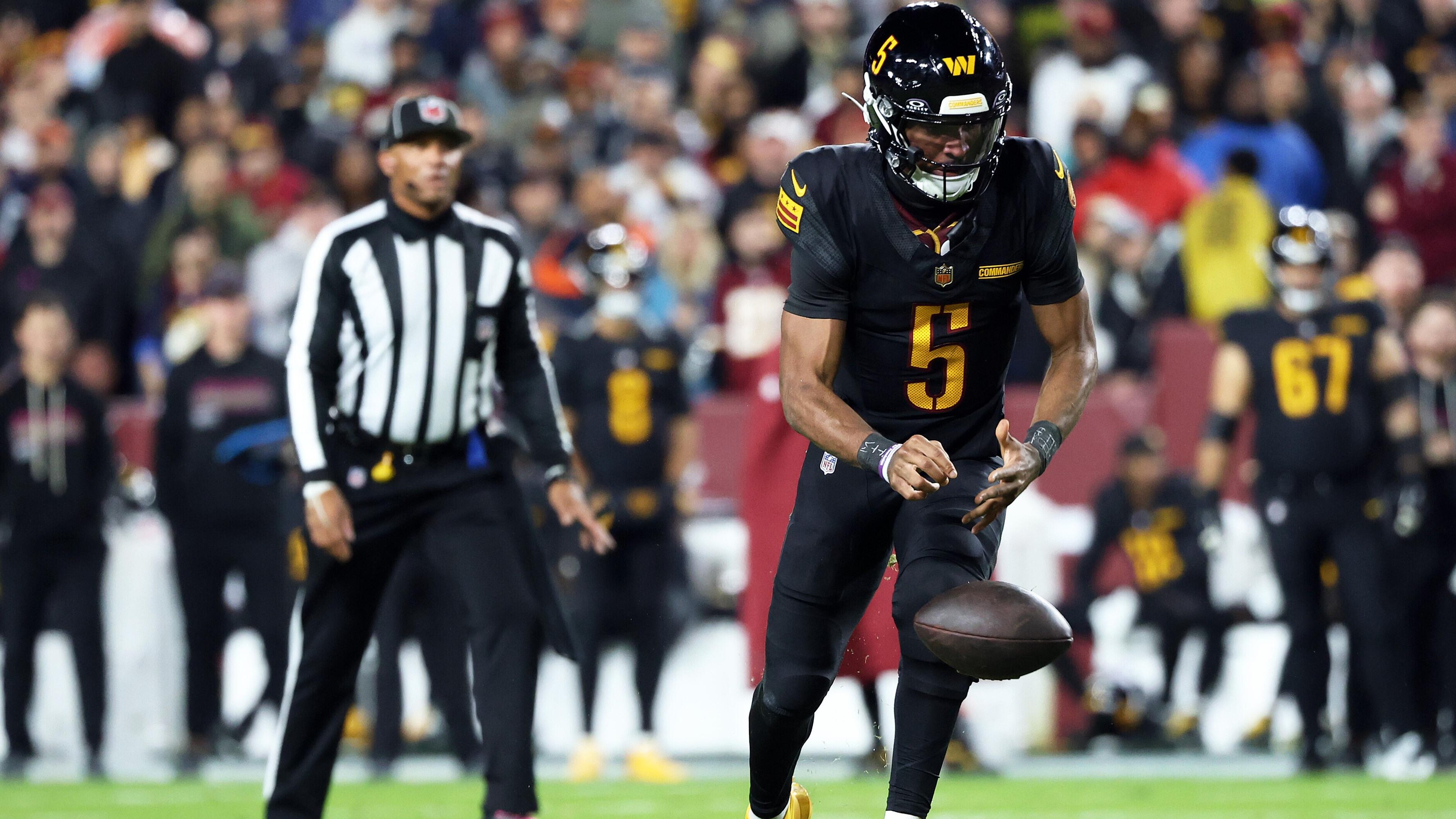 Jayden Daniels Says Late Fumble in Commanders' Loss to Bears Was ...