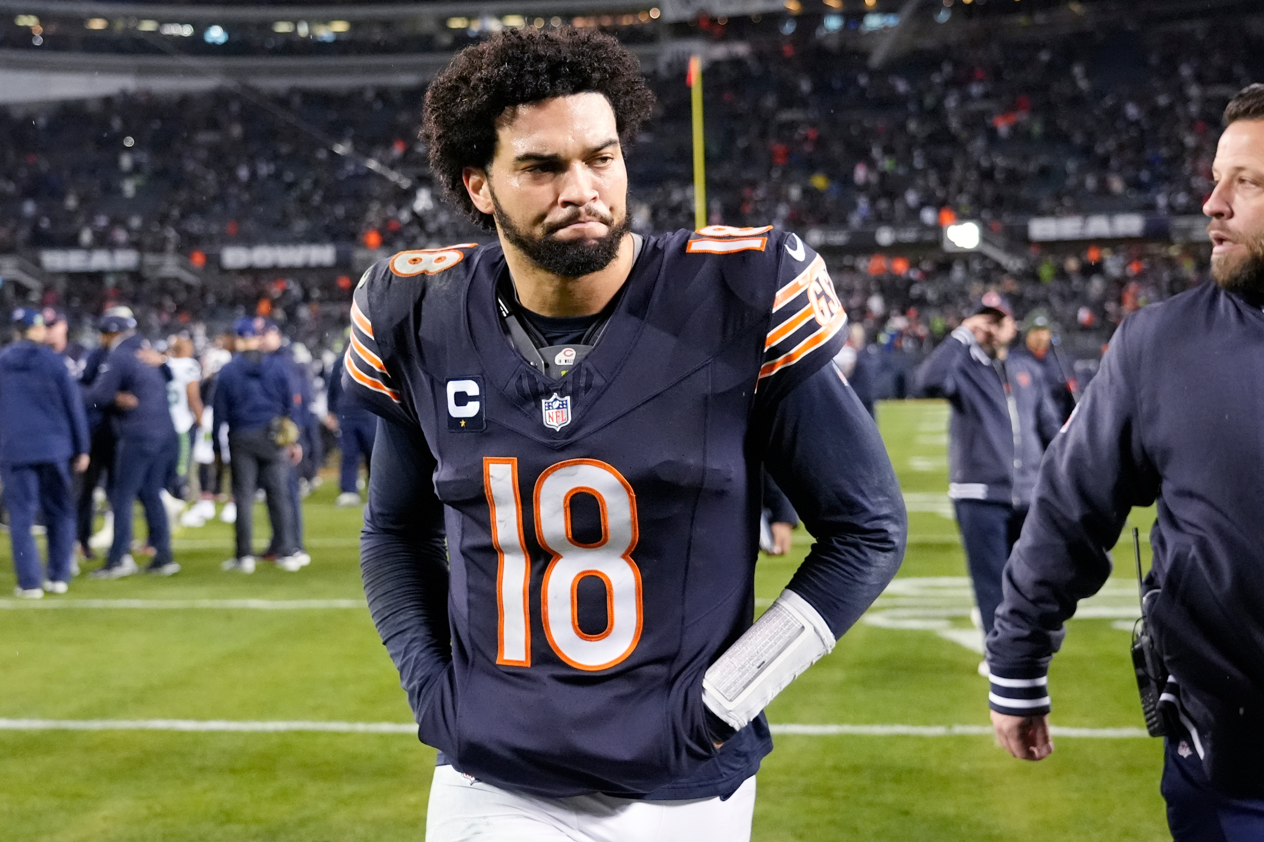 Caleb Williams Says Bears Were 'Annoyed' by How Matt Eberflus Handled Hail Mary Loss