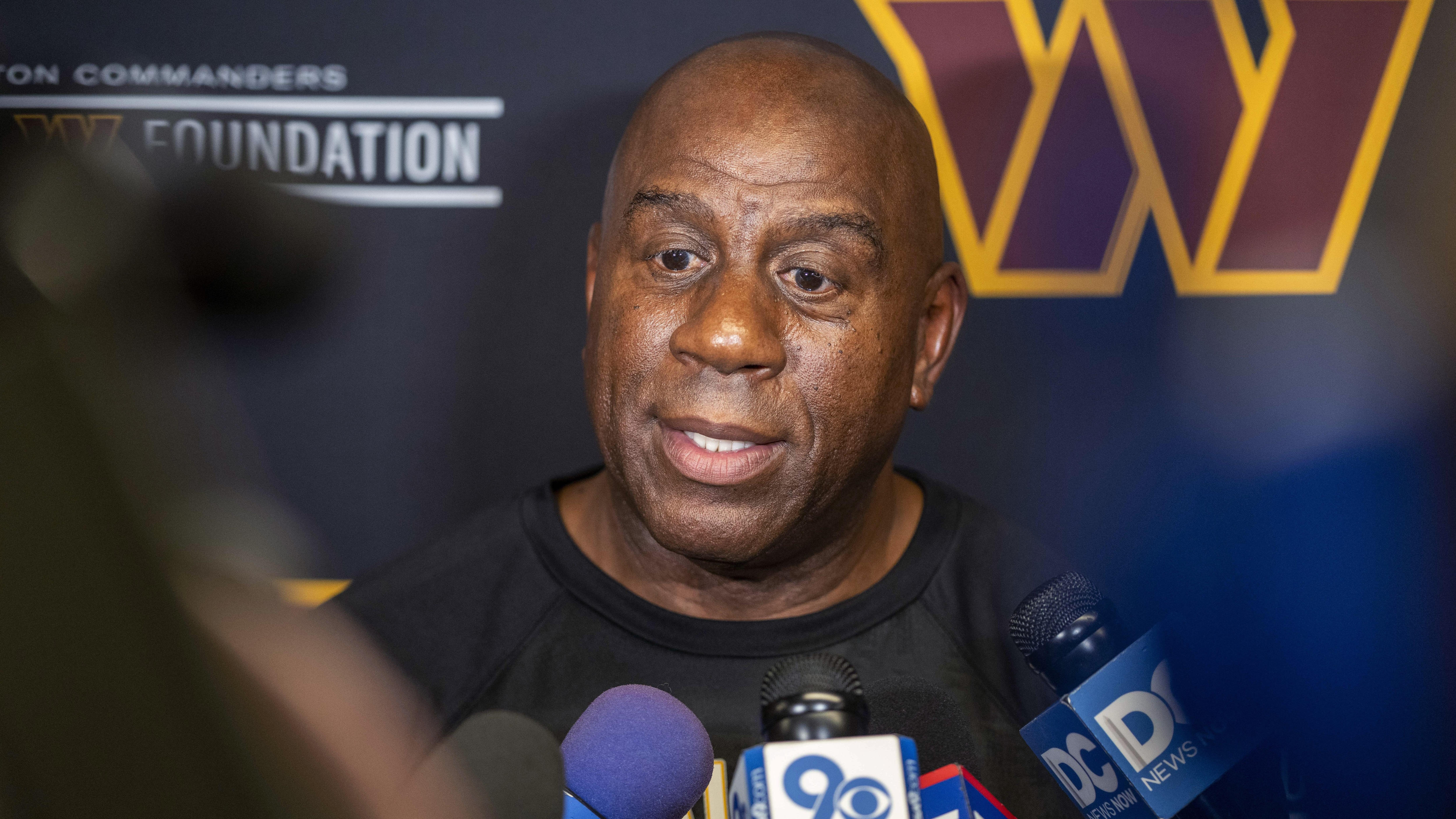 Magic Johnson Laments 'Heartbreaking' Commanders Loss to Bears After ...