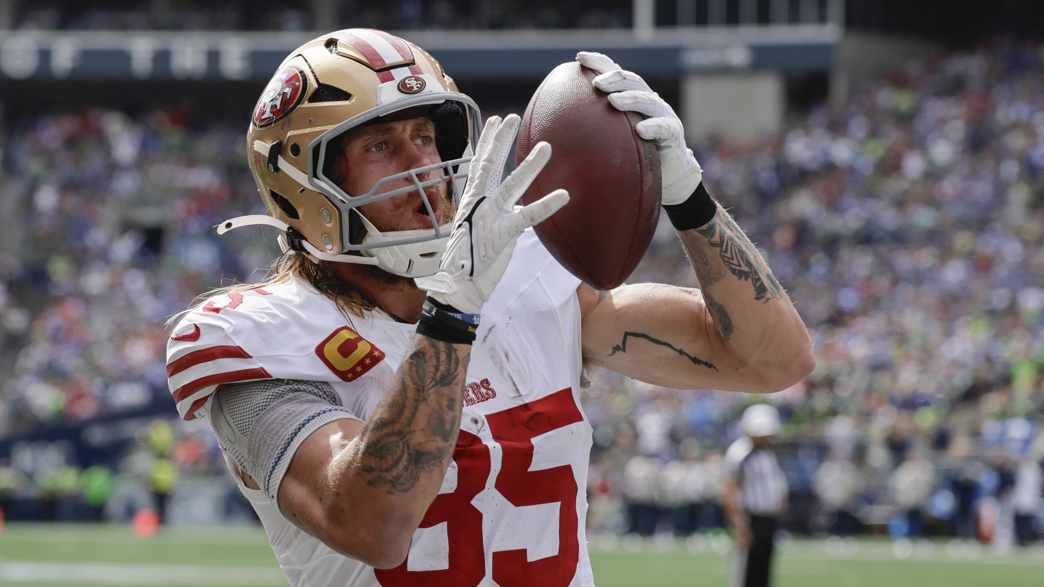 49ers' George Kittle, Warner Reportedly to Join CMC for Fanatics Flag ...