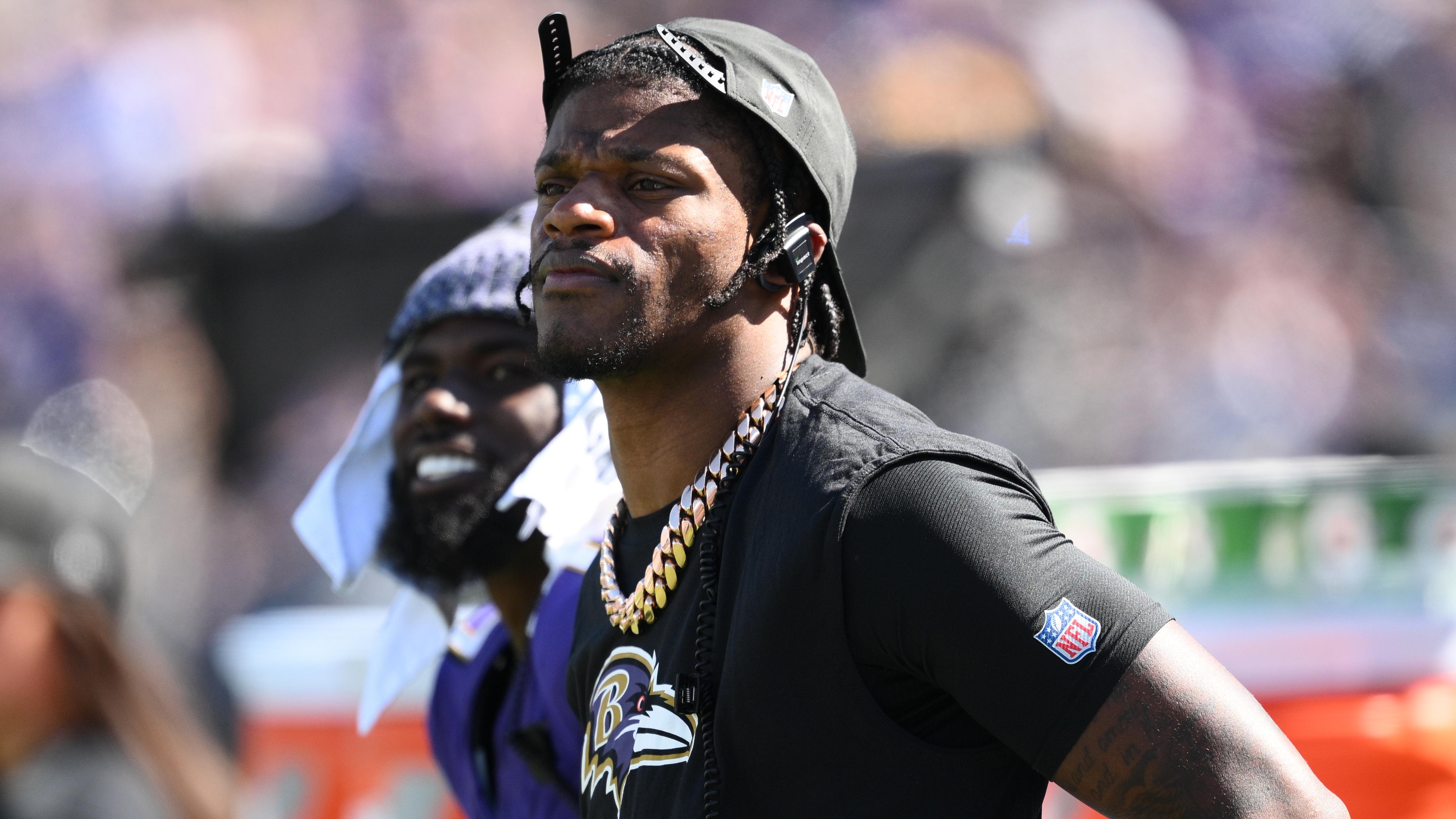 Ravens' Lamar Jackson Out vs. Rams With Hamstring Injury, Cooper Rush ...