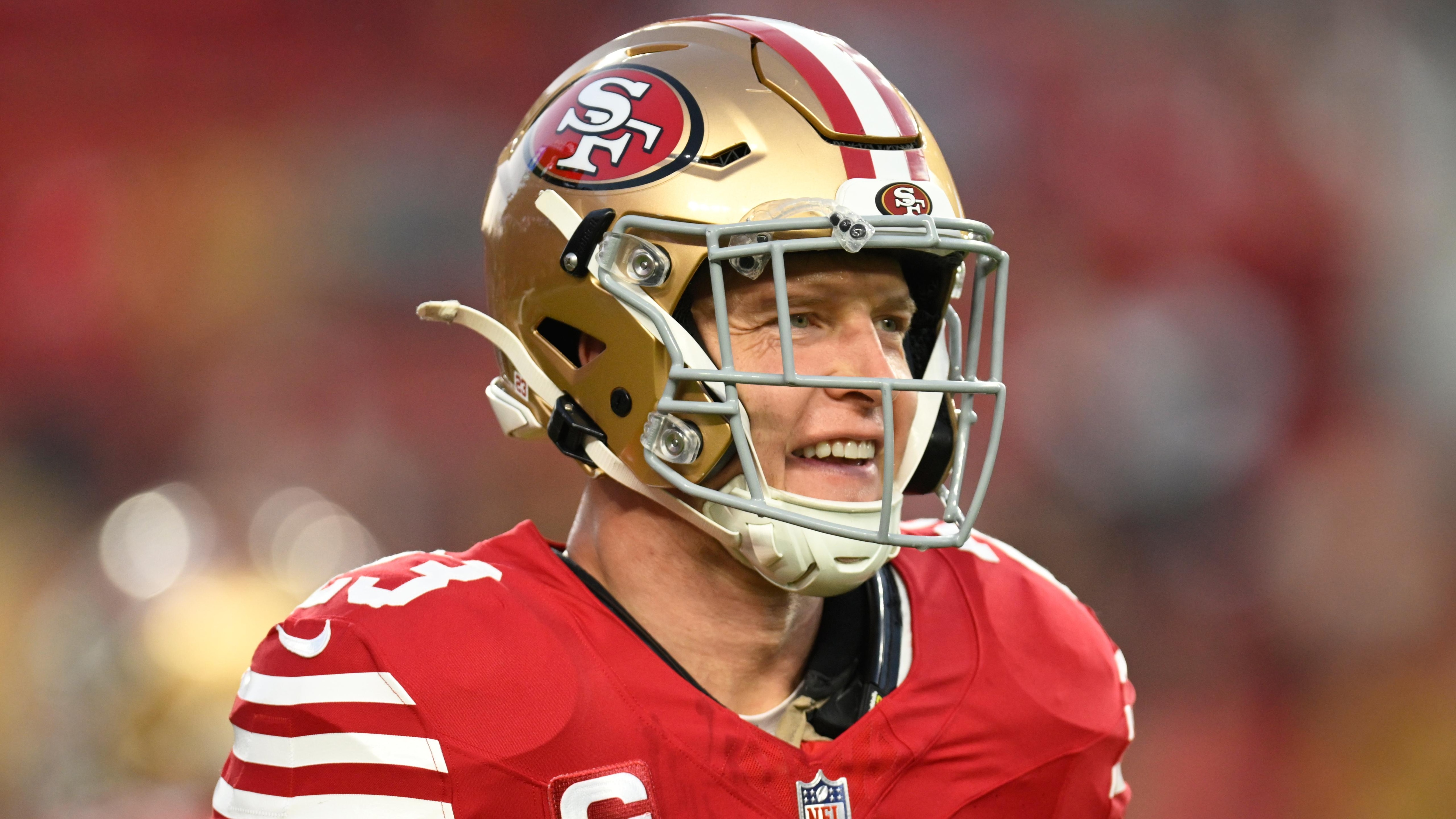 49ers' Christian McCaffrey Reacts to 1st Revenge-Game Win vs. Panthers ...
