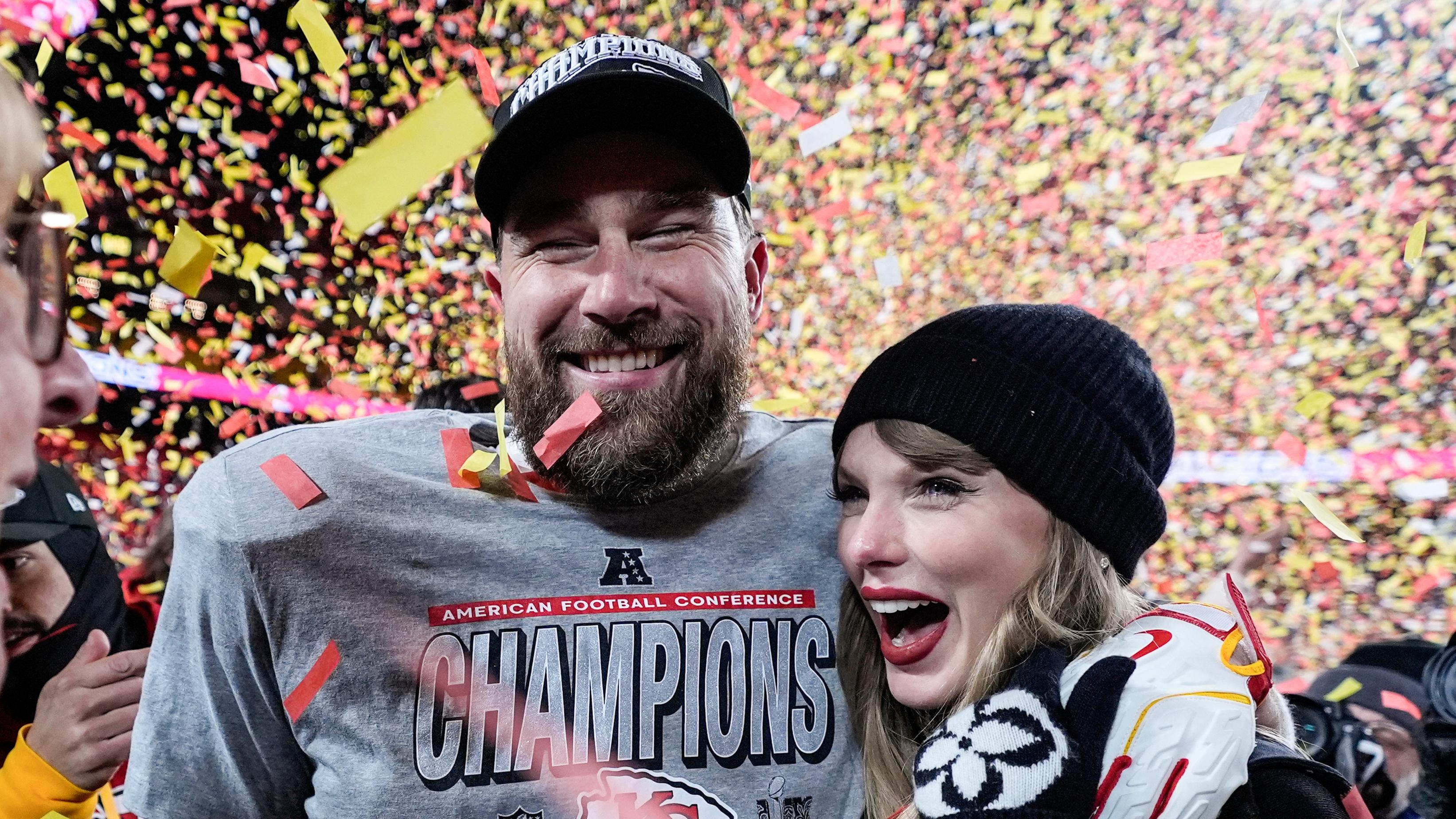 Taylor Swift, Caitlin Clark Spotted in Video Attending Travis Kelce, Chiefs vs. Lions