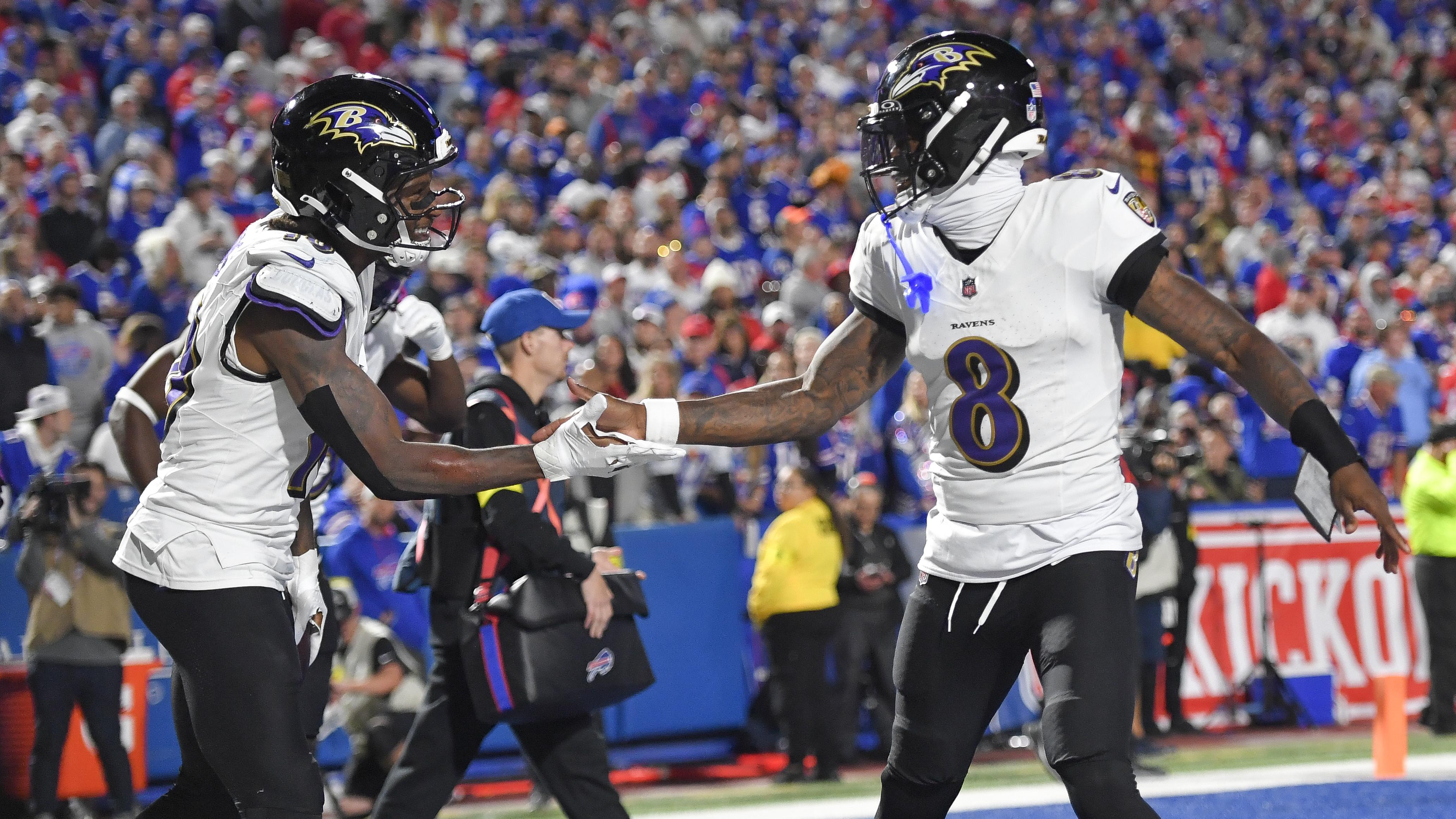 Bills Fan Banned for Shoving Ravens' Lamar Jackson, De'Andre Hopkins in Viral Video