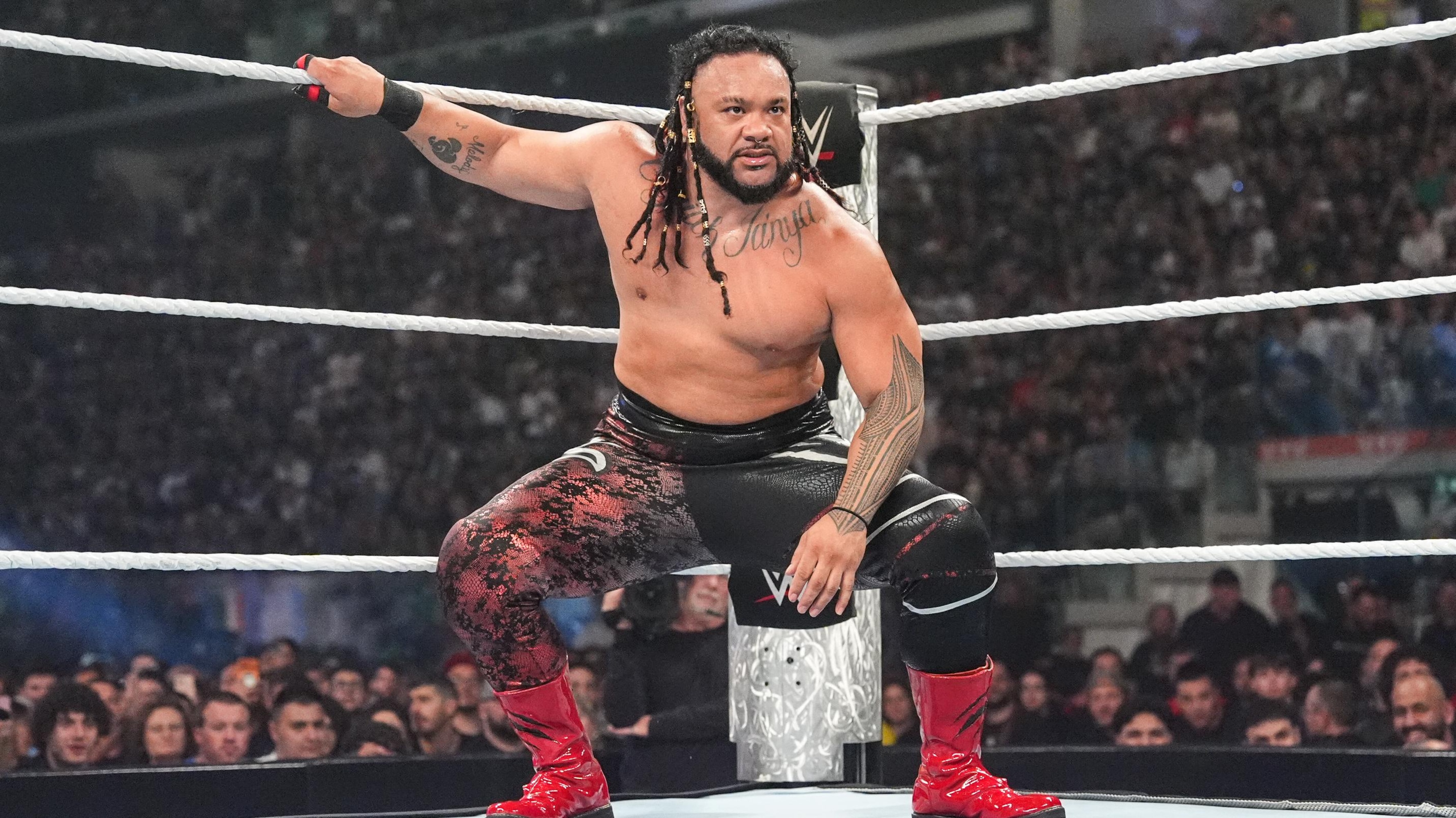 Jacob Fatu Attacks Actor Eric Andre During WWE Raw in Trending Video