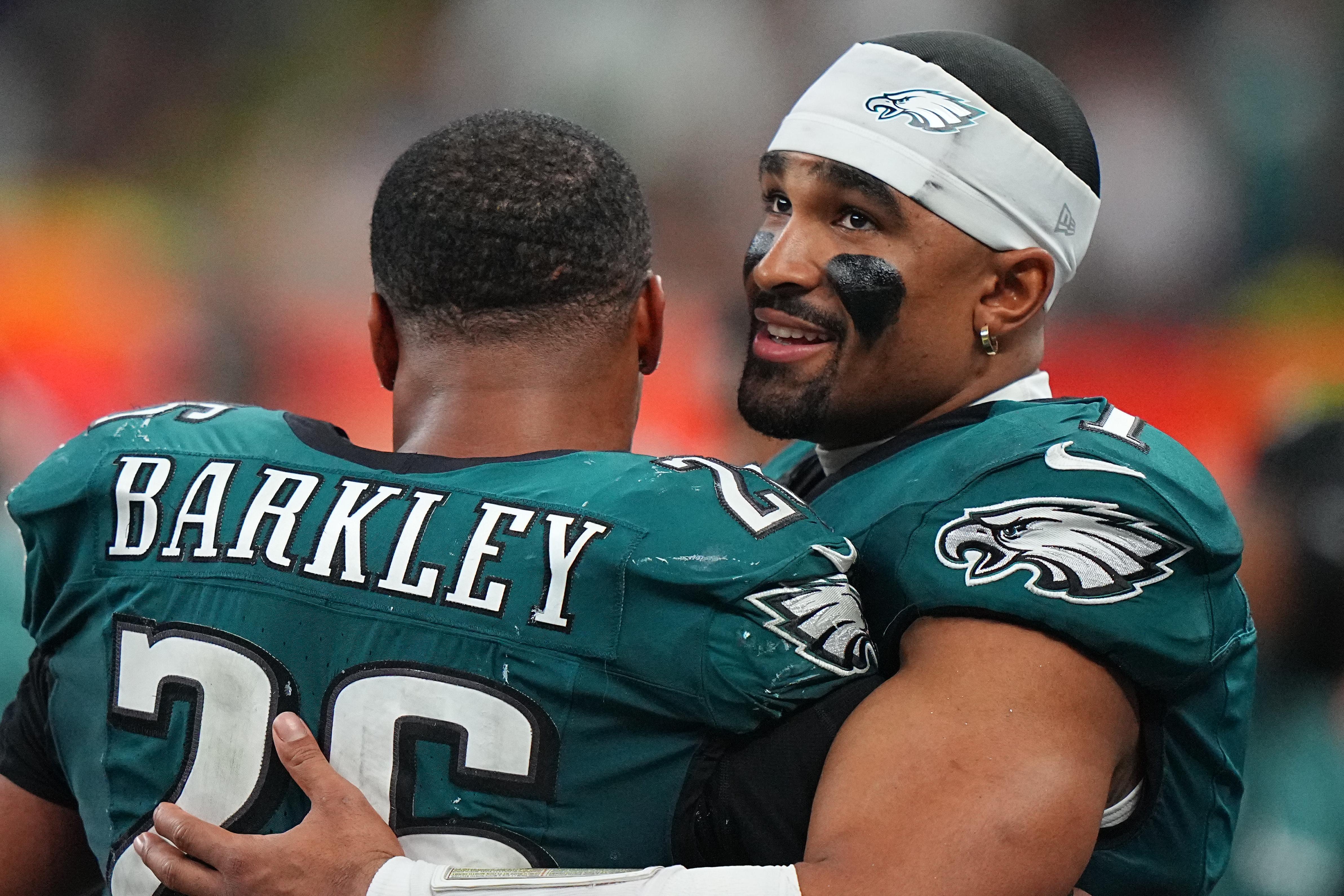 Jalen Hurts, Saquon Barkley Pre-Game Super Bowl Speeches to Eagles ...