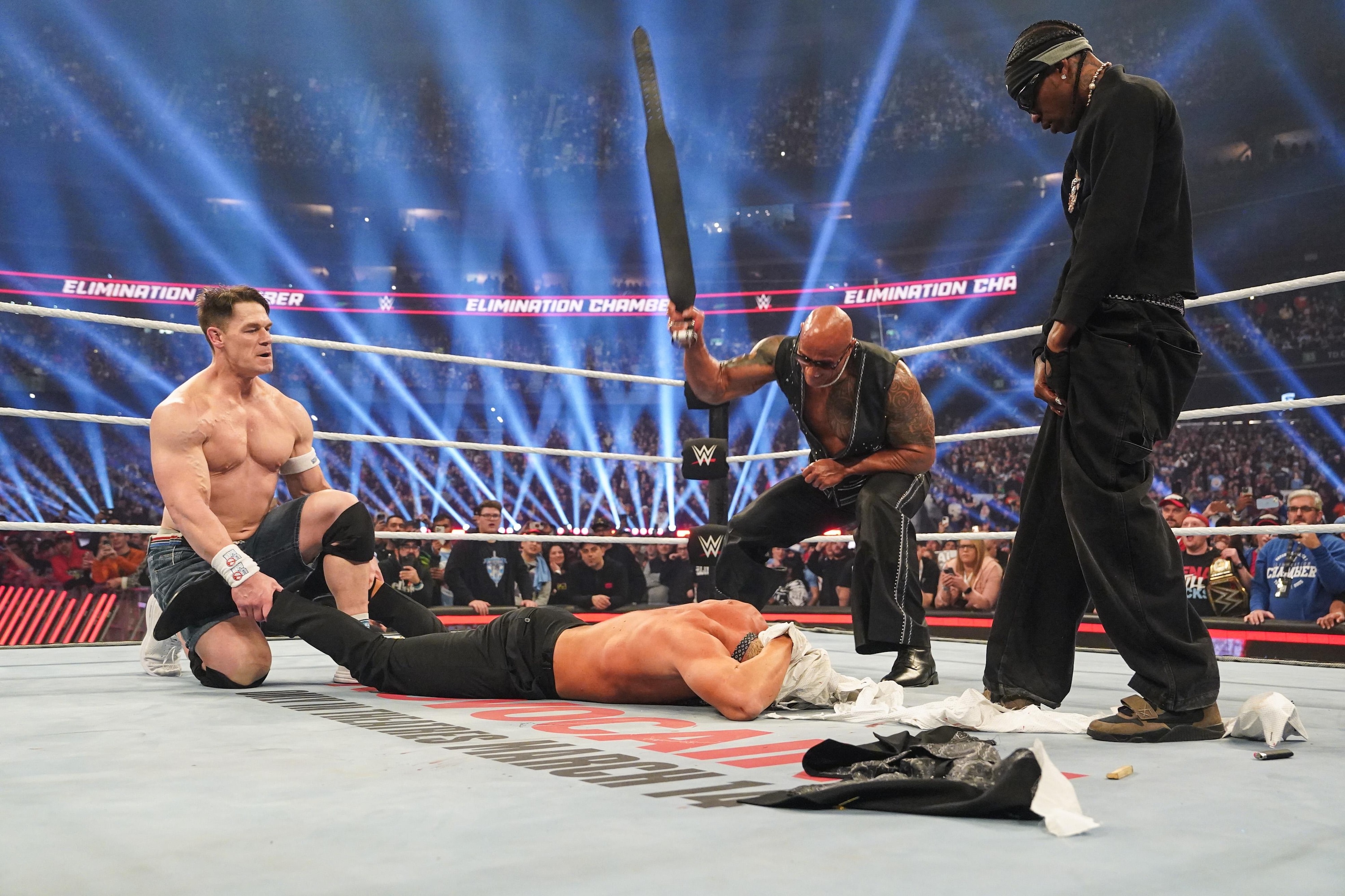 The Rock Told Travis Scott to 'Slap the S--t Out of' Cody Rhodes, Says ...