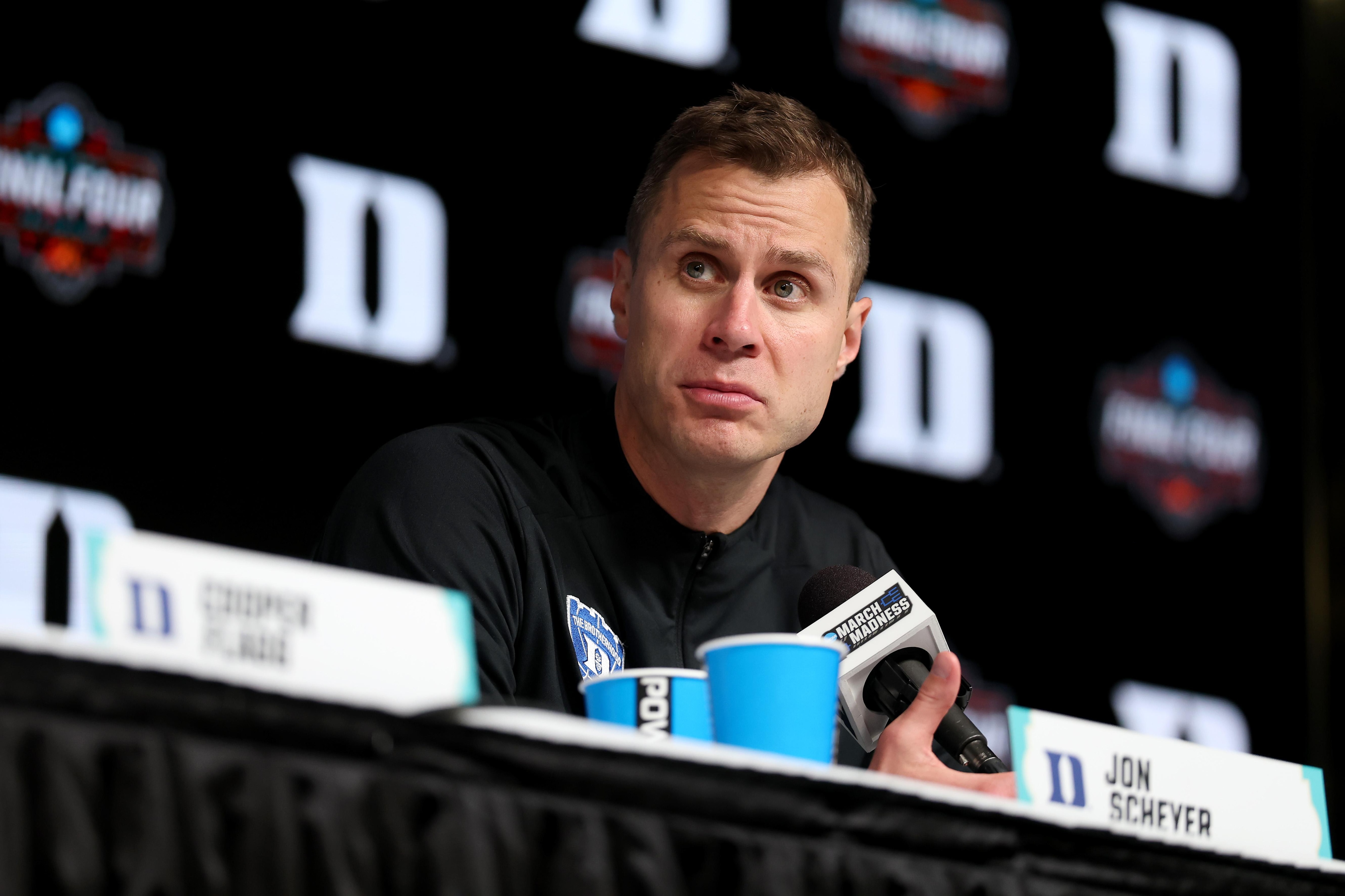 Duke's Jon Scheyer Says He's 'Heartbroken' in Emotional Video After ...
