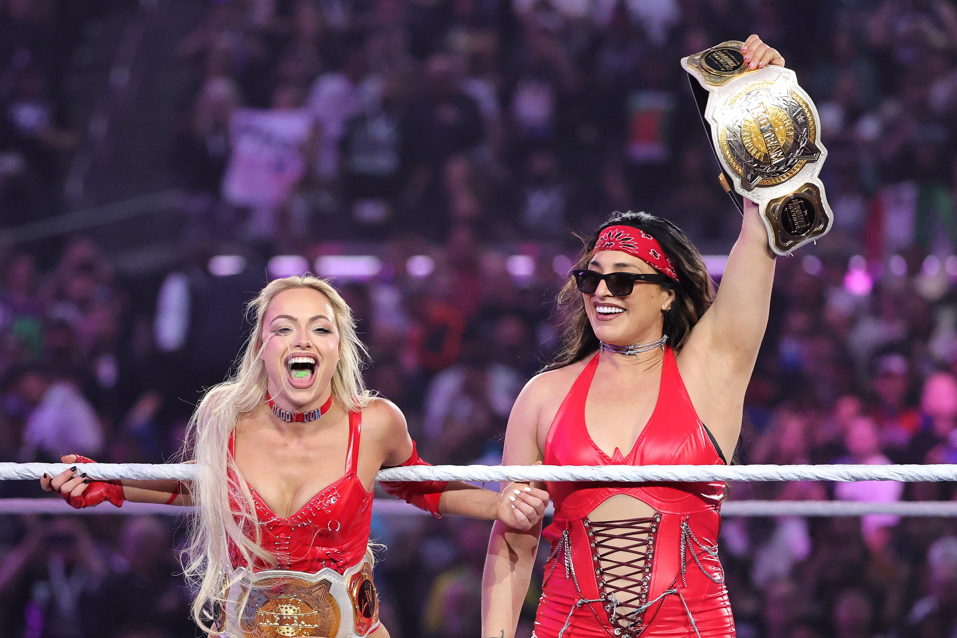 Liv Morgan, Raquel Rodriguez Regain WWE Tag Team Titles, Becky Lynch Turns on Lyra