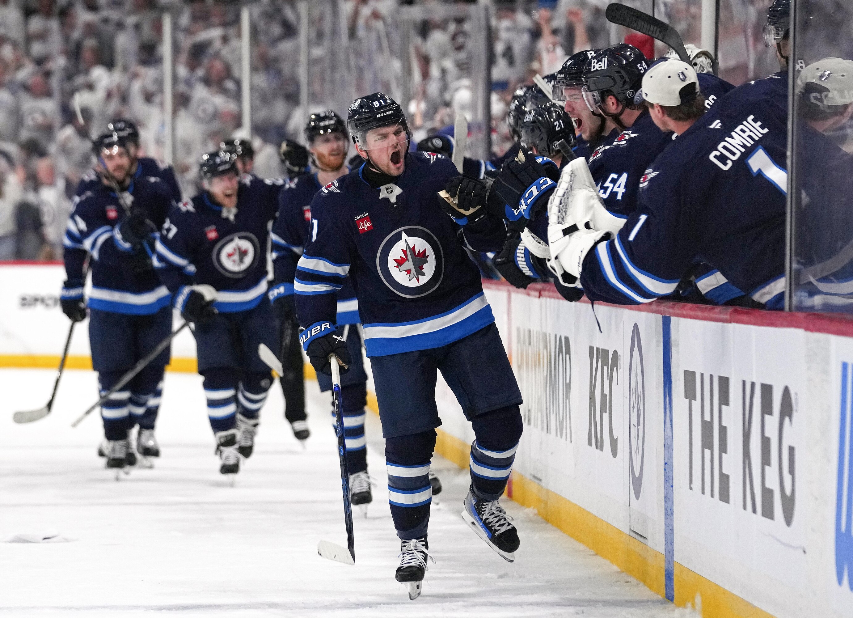 Jets' Cole Perfetti Scores Latest Game-Tying Goal in a Game 7 in NHL ...