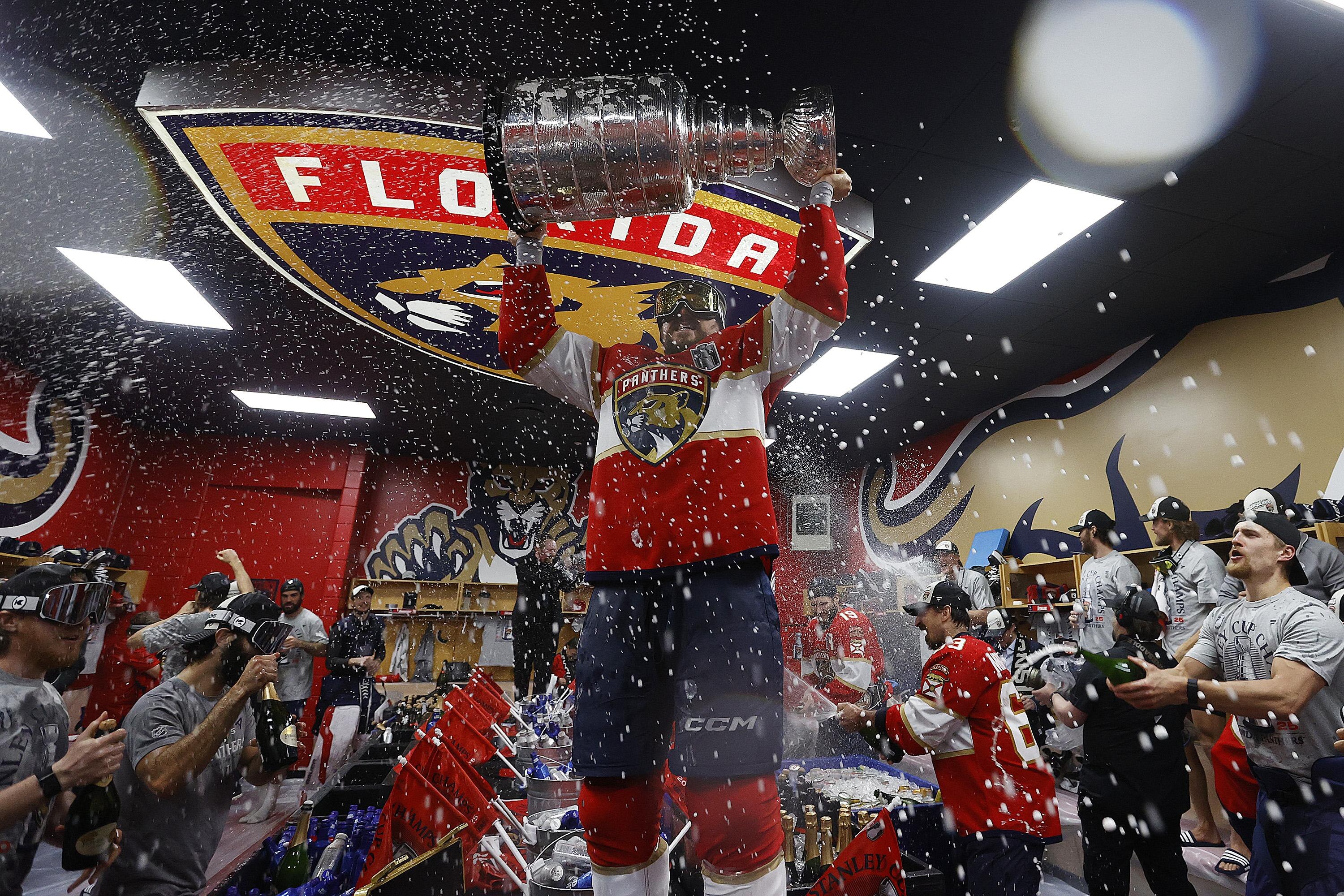 Stanley Cup Appears to Be Dented in Photo After Panthers' Win vs. Oilers