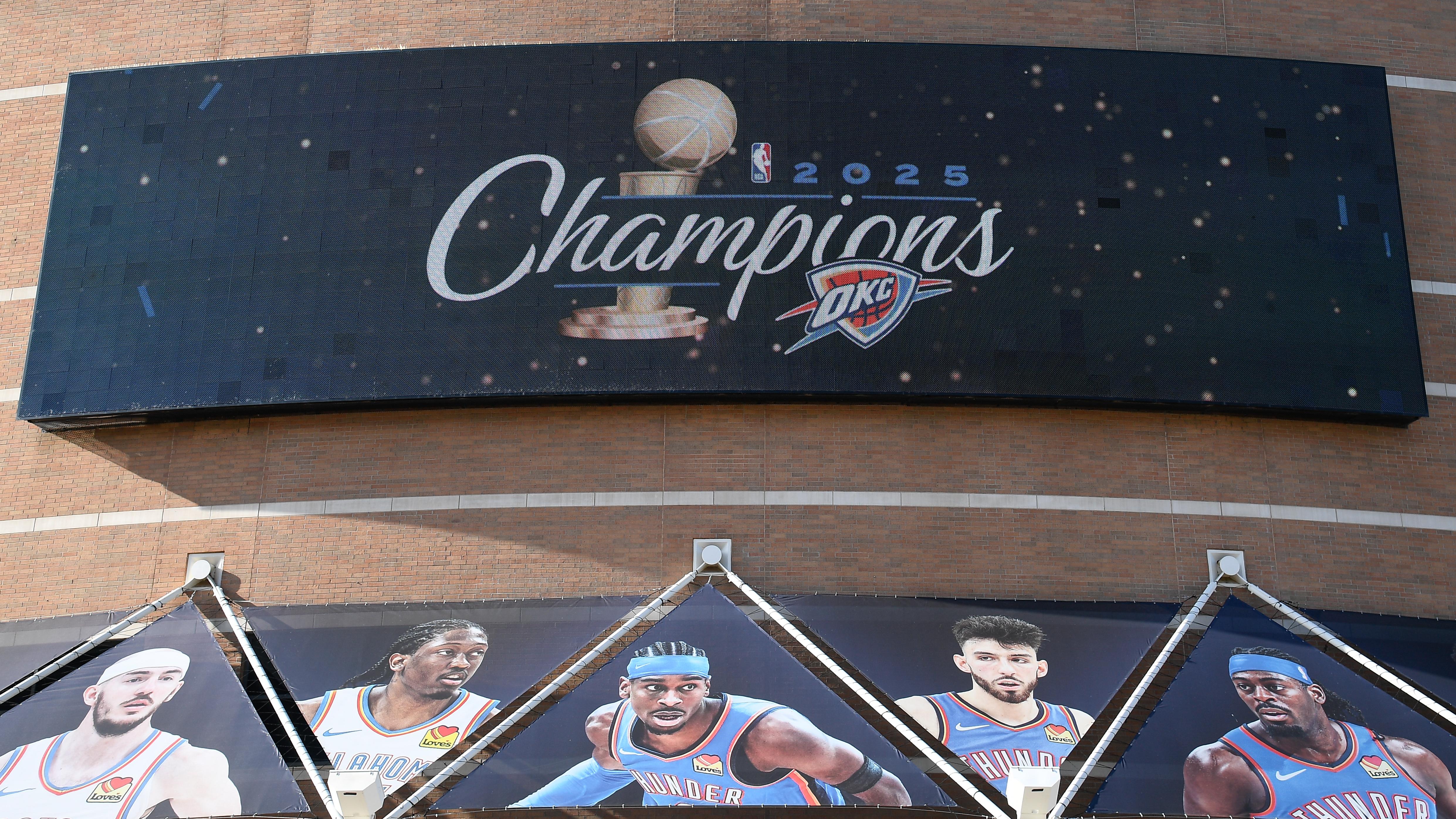 Thunder Receive 2025 NBA Championship Rings, Raise Banner in Photos, Videos