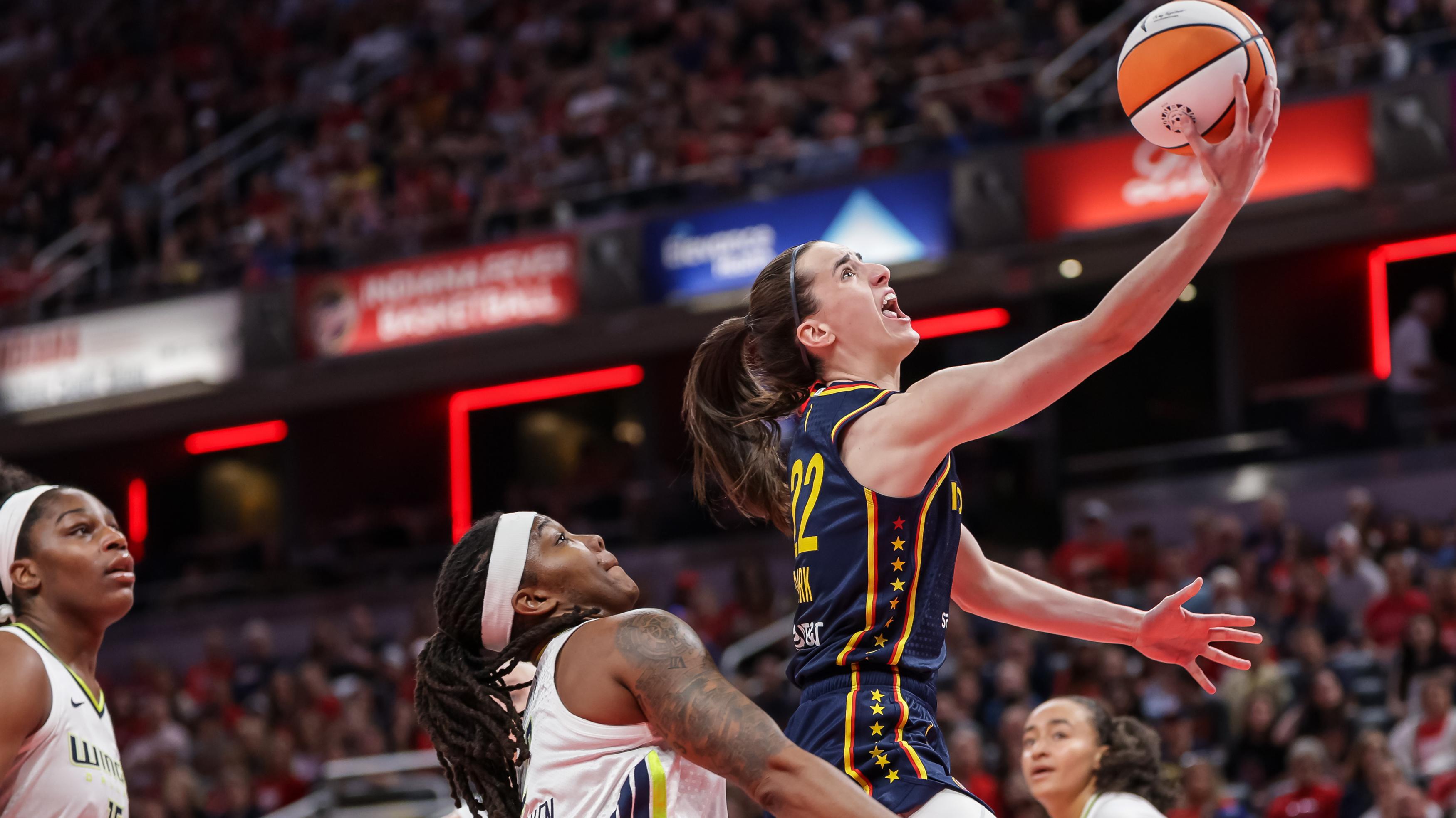 Caitlin Clark Reflects on Recording 14 Points, 13 Assists vs. Paige Bueckers, Wings