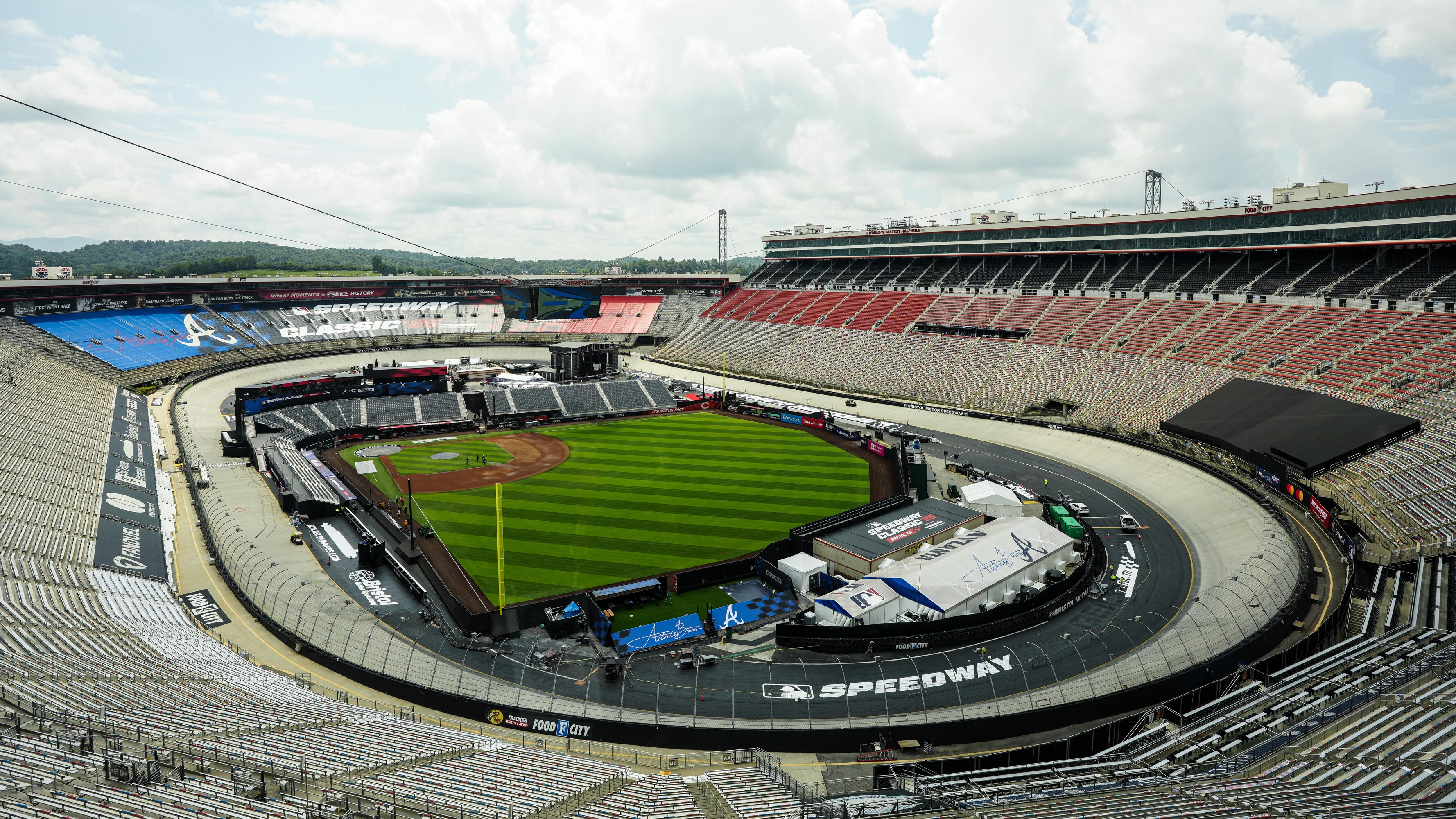 MLB Unveils Timelapse Video of Field Being Made for Braves vs. Reds Speedway Classic
