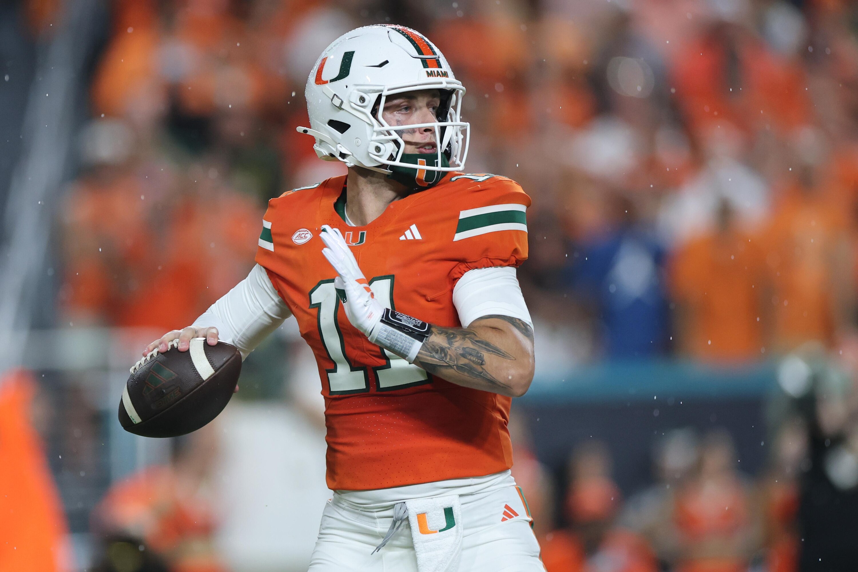 Carson Beck, No. 10 Miami Upset Carr, No. 6 Notre Dame on Late FG ...