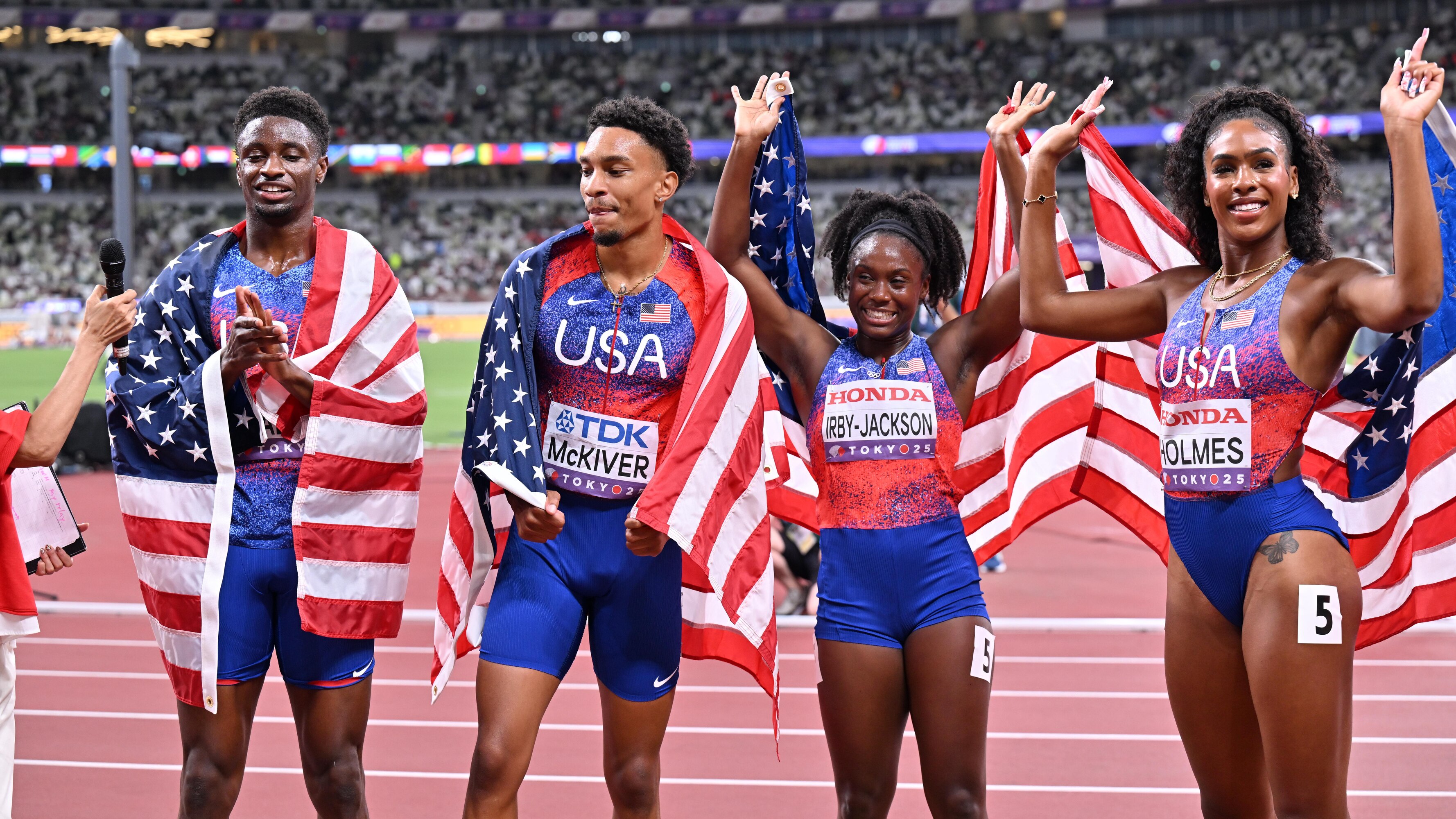 USA Makes History as Alexis Holmes Beats Femke Bol by 1.16 Seconds to ...