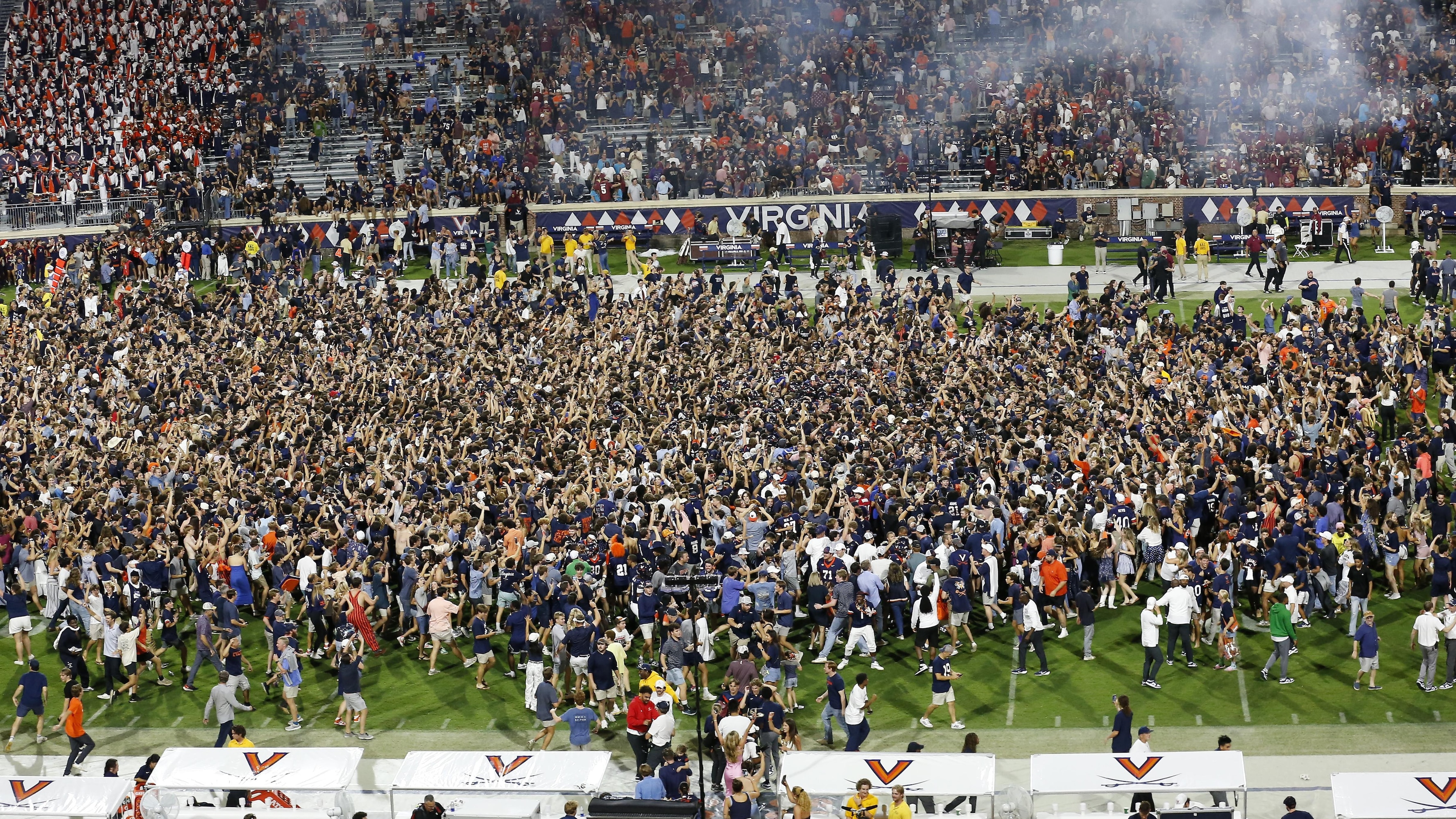 Virginia Fined $50K for Storming Field After Viral Video of Upset over ...