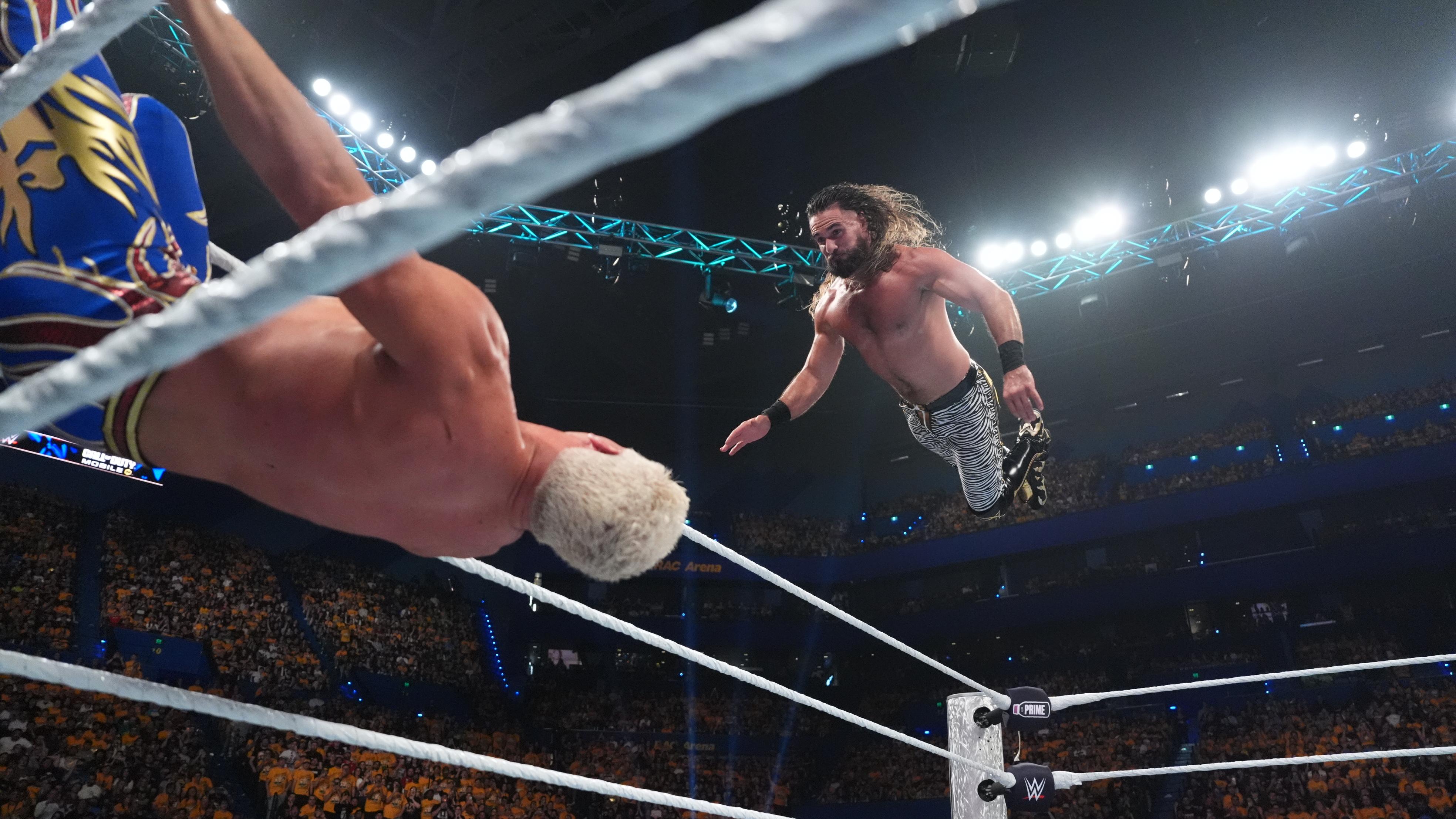 WWE's Seth Rollins Reportedly Wore Sling Backstage After Injury vs ...