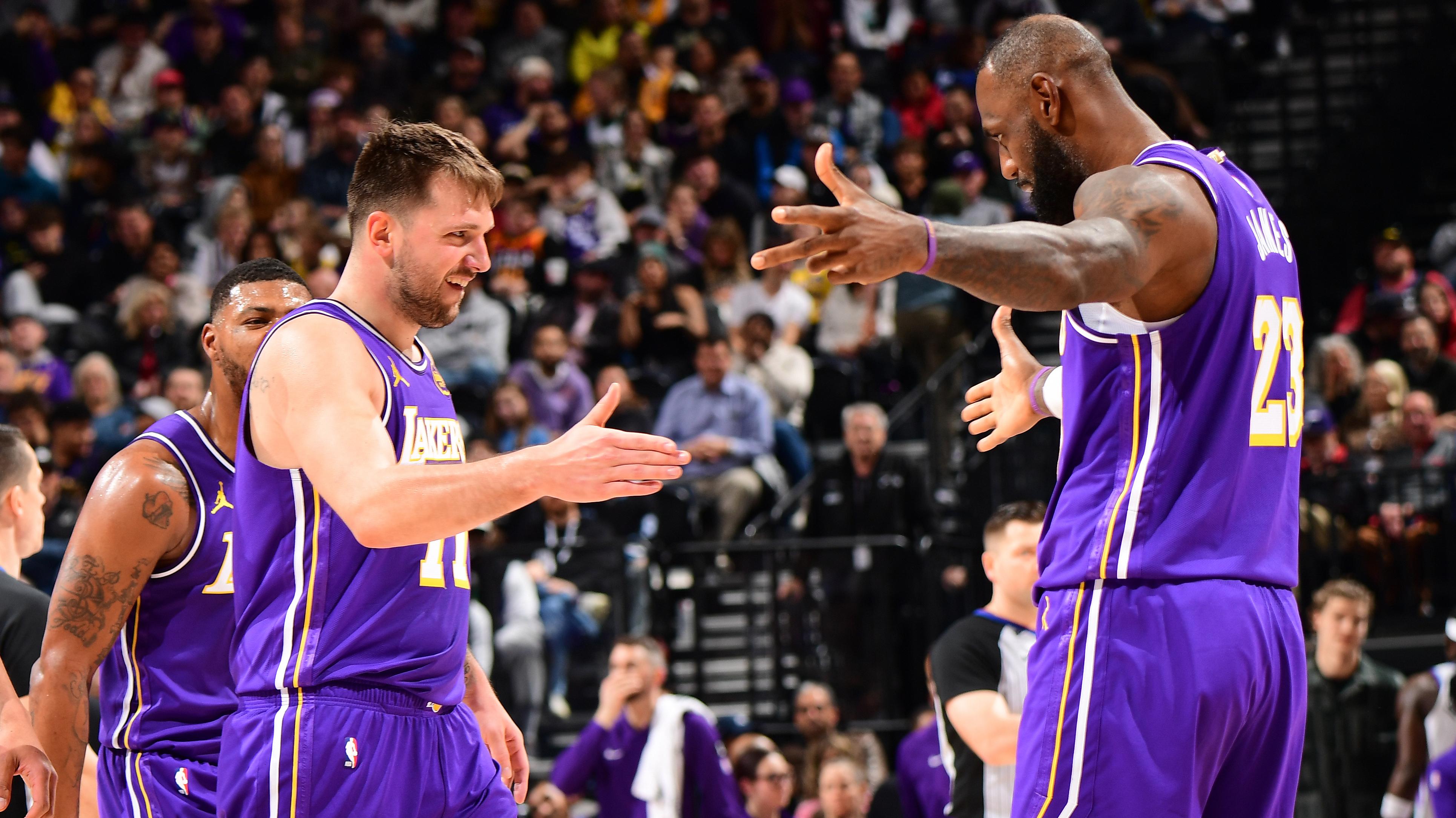 LeBron James, Luka Doncic Dazzle NBA Fans as Lakers Rout Russell ...