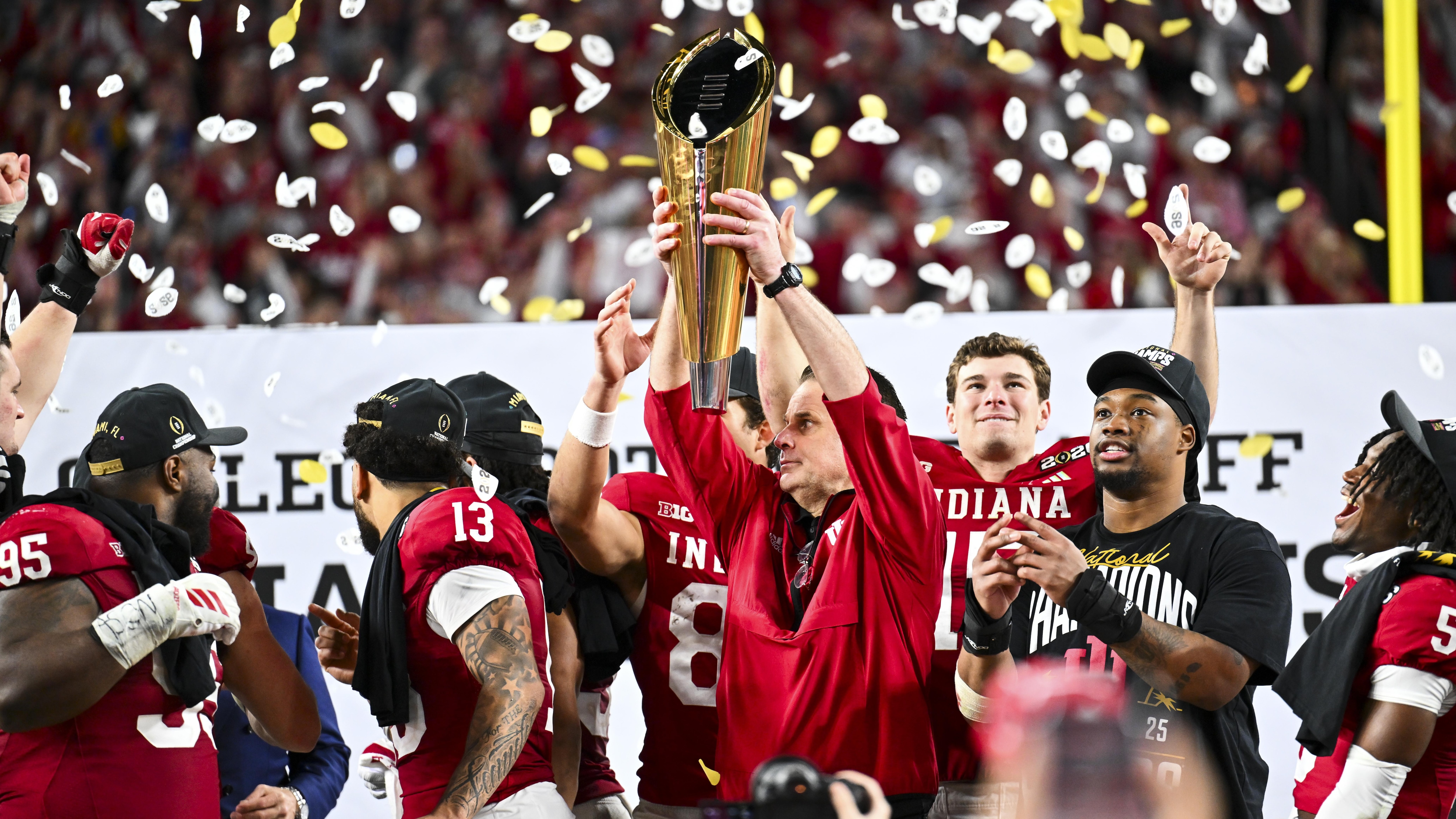 Fernando Mendoza, Curt Cignetti, Indiana Celebrate CFP Title Win on ...
