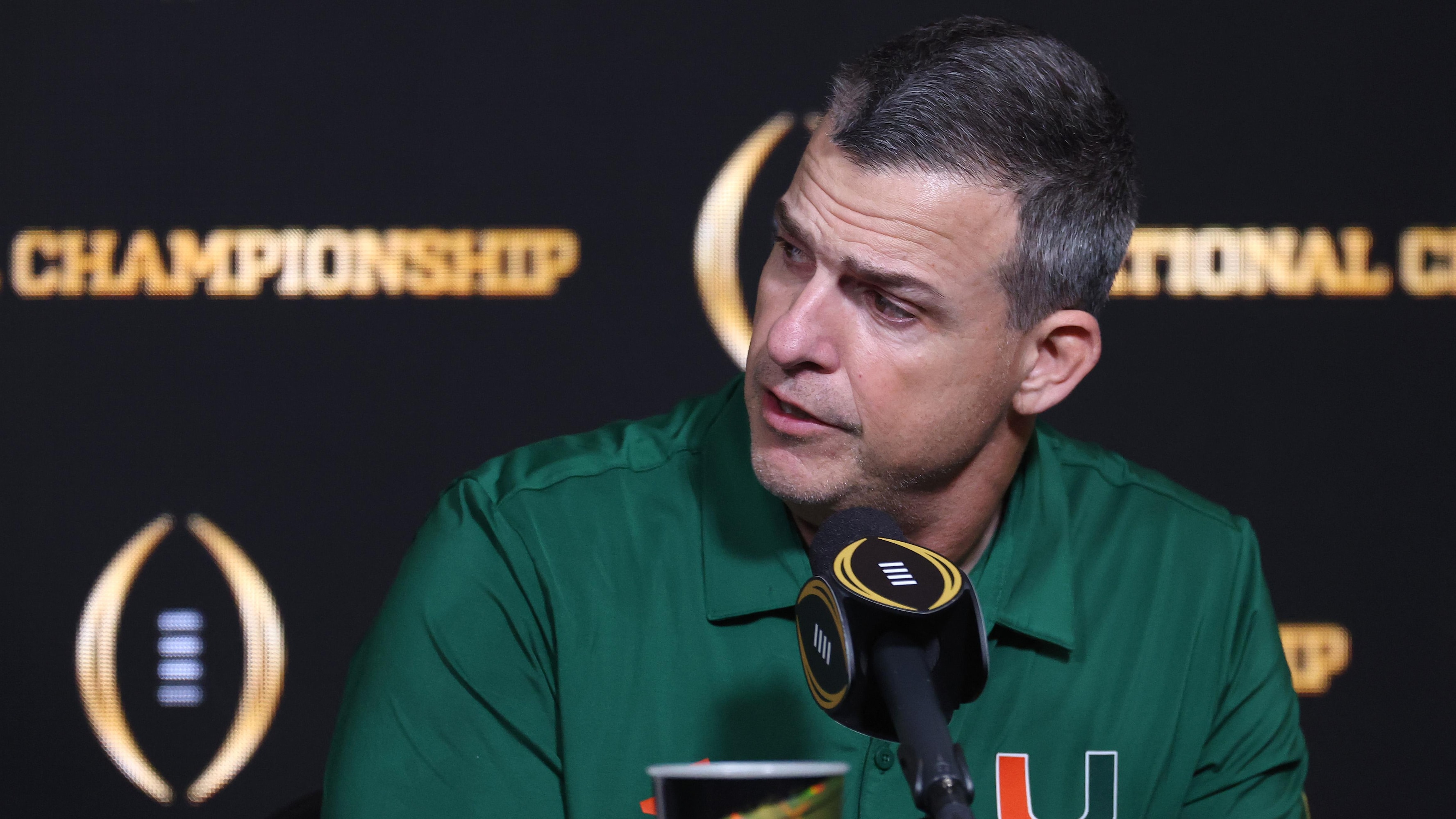Mario Cristobal Takes Blame For Miami Loss to Indiana in CFP Title Game ...